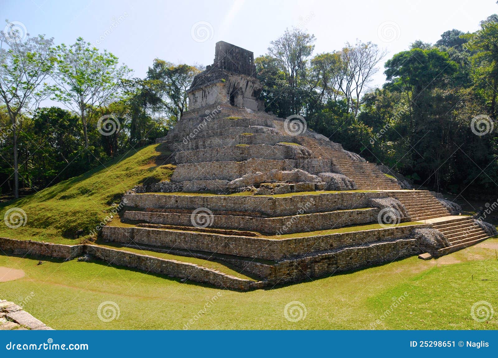 Piramide. Palenque, Messico Immagine Stock - Immagine di archeologia ...