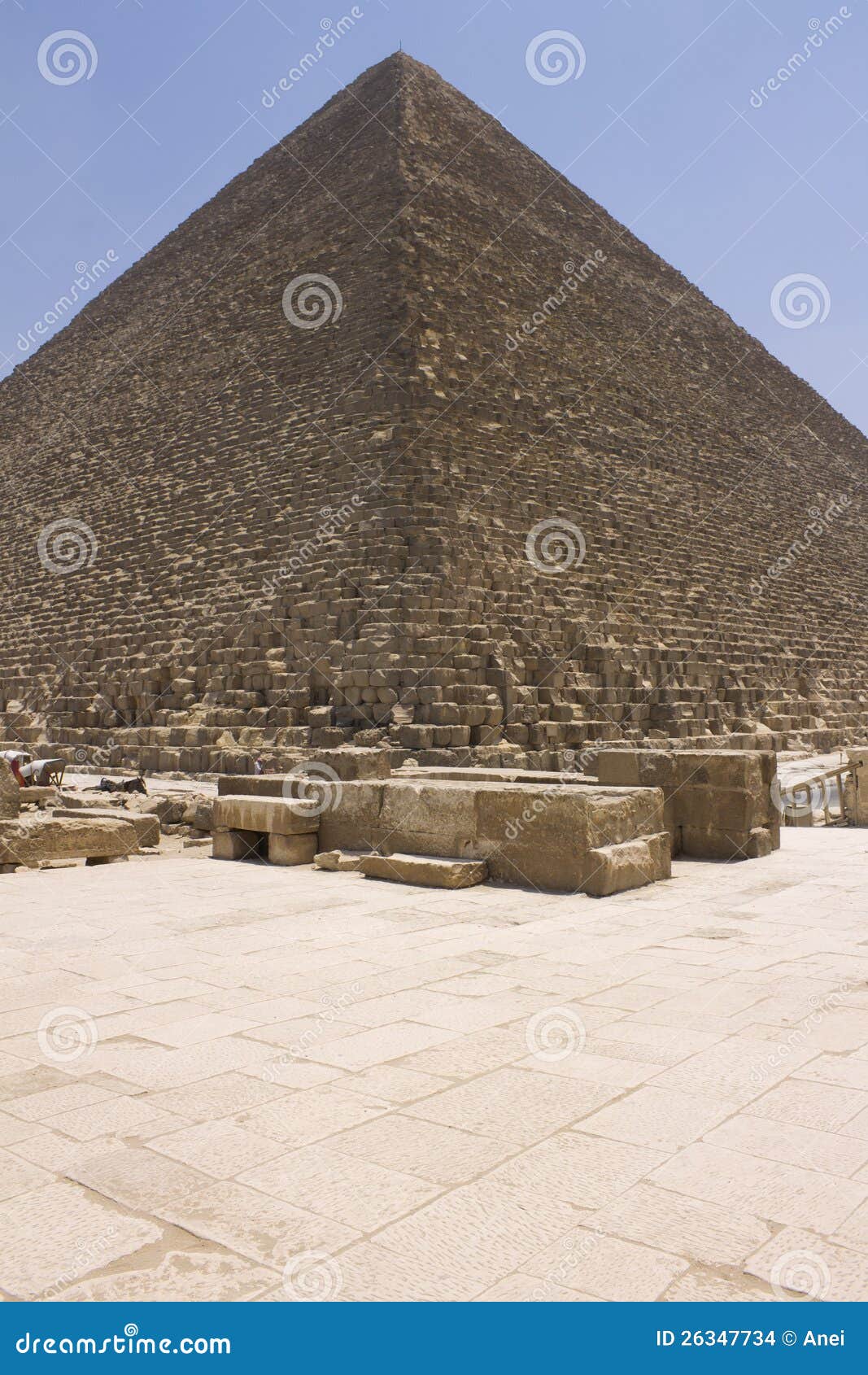 Piramide Van Khufu (Cheops) Stock Foto - Image of woestijn, blokken ...
