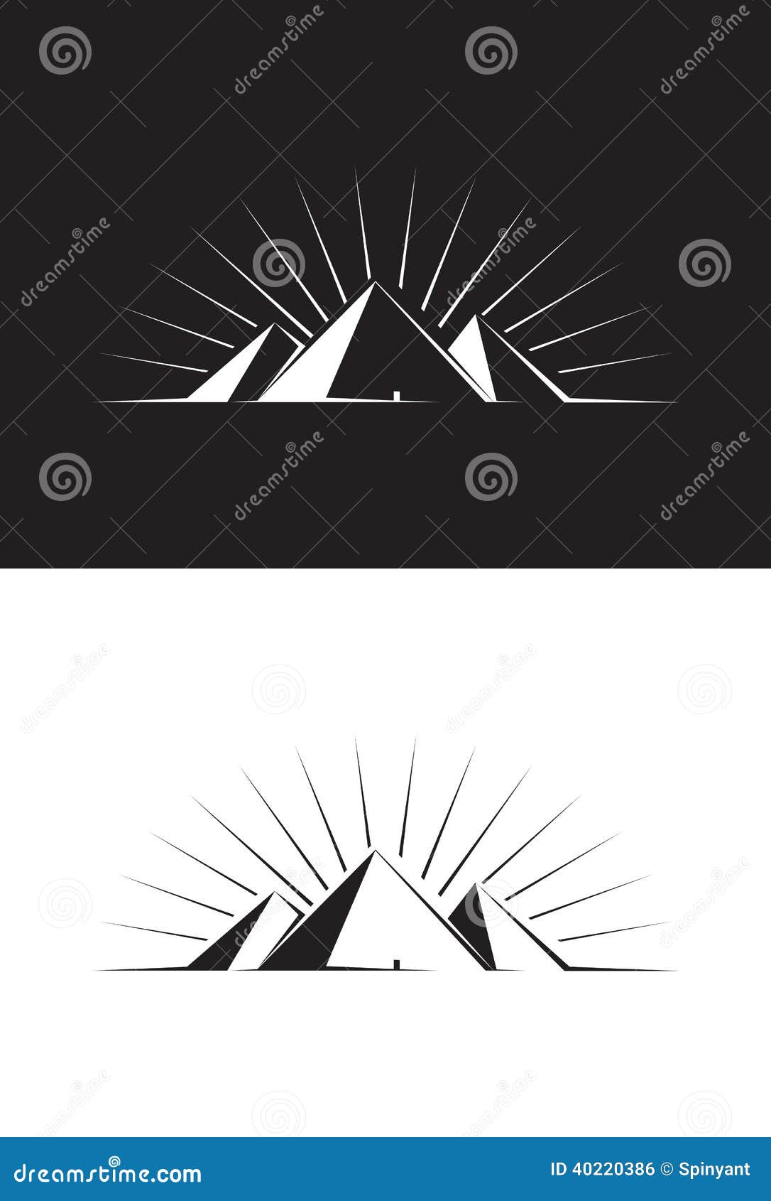 Piramidi di Giza illustrazione vettoriale. Illustrazione di regina ...