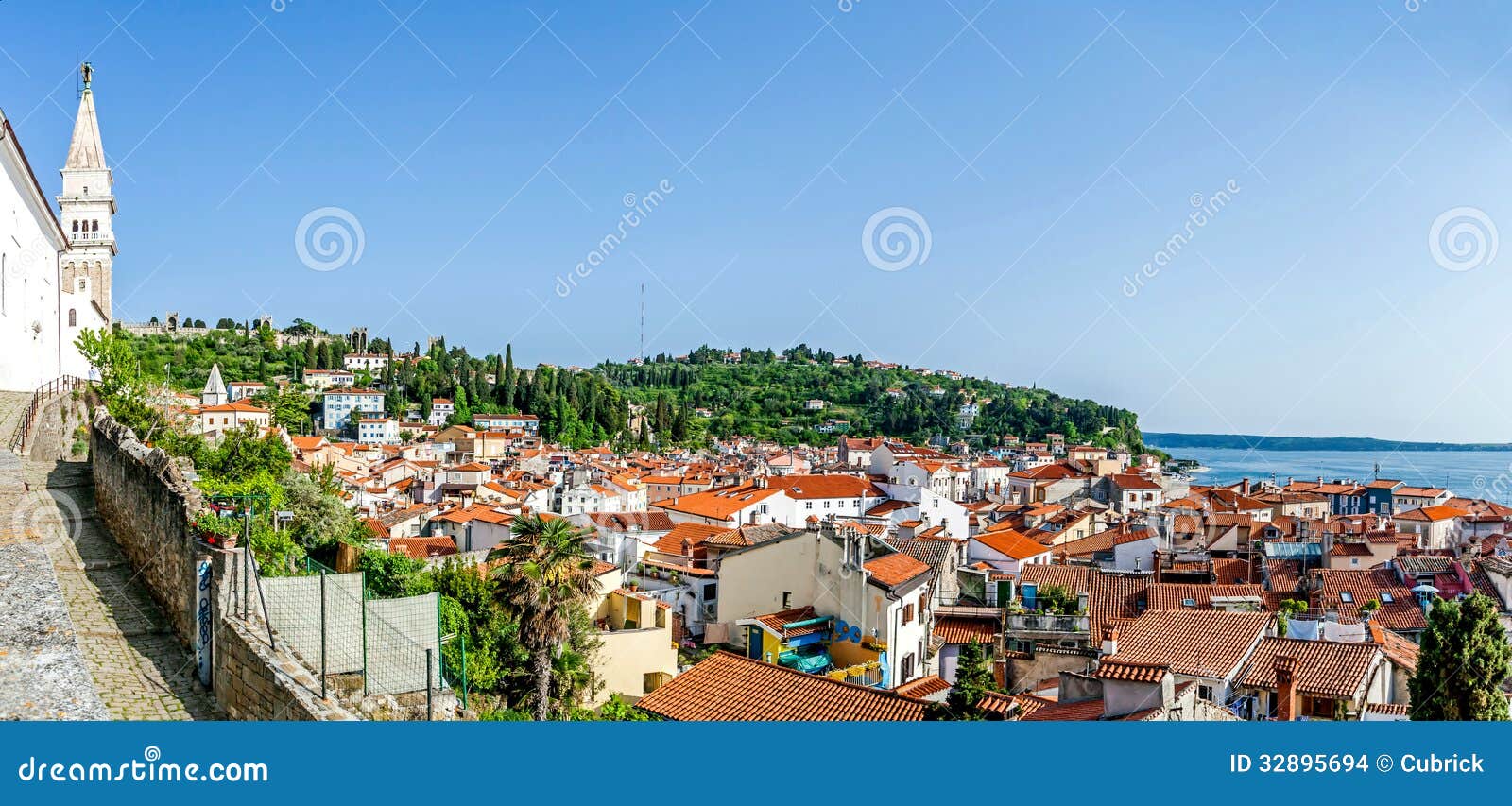 Piran coast, Slovenia stock photo. Image of nature, eden - 32895694