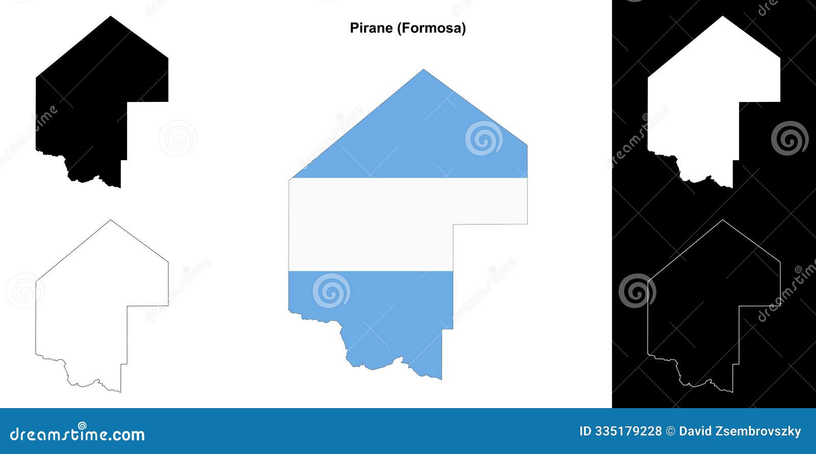 Pirane outline map stock illustration. Illustration of argentinian ...
