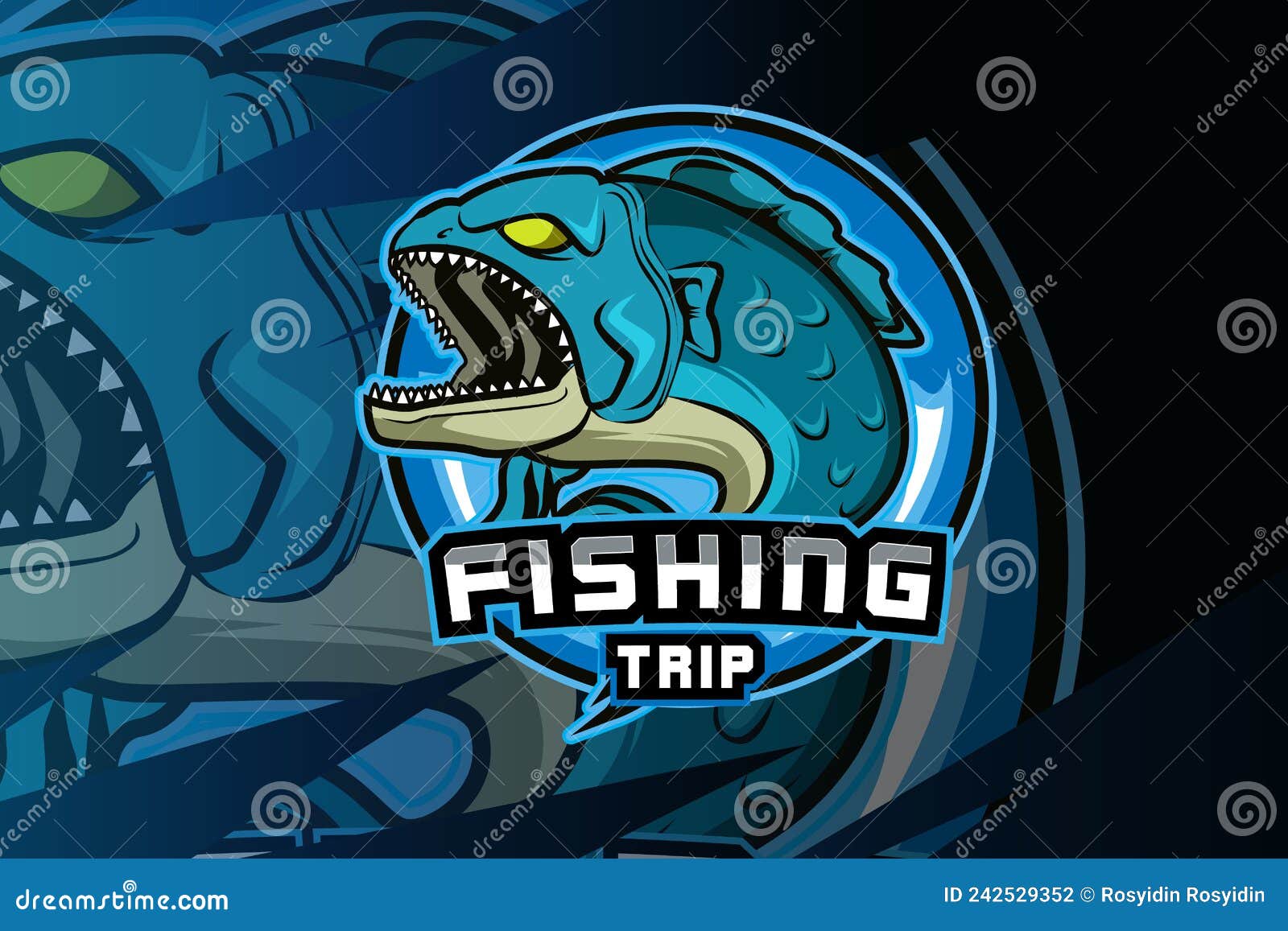 Piranha E Sport Logo Vector Stock Vector - Illustration of angry ...
