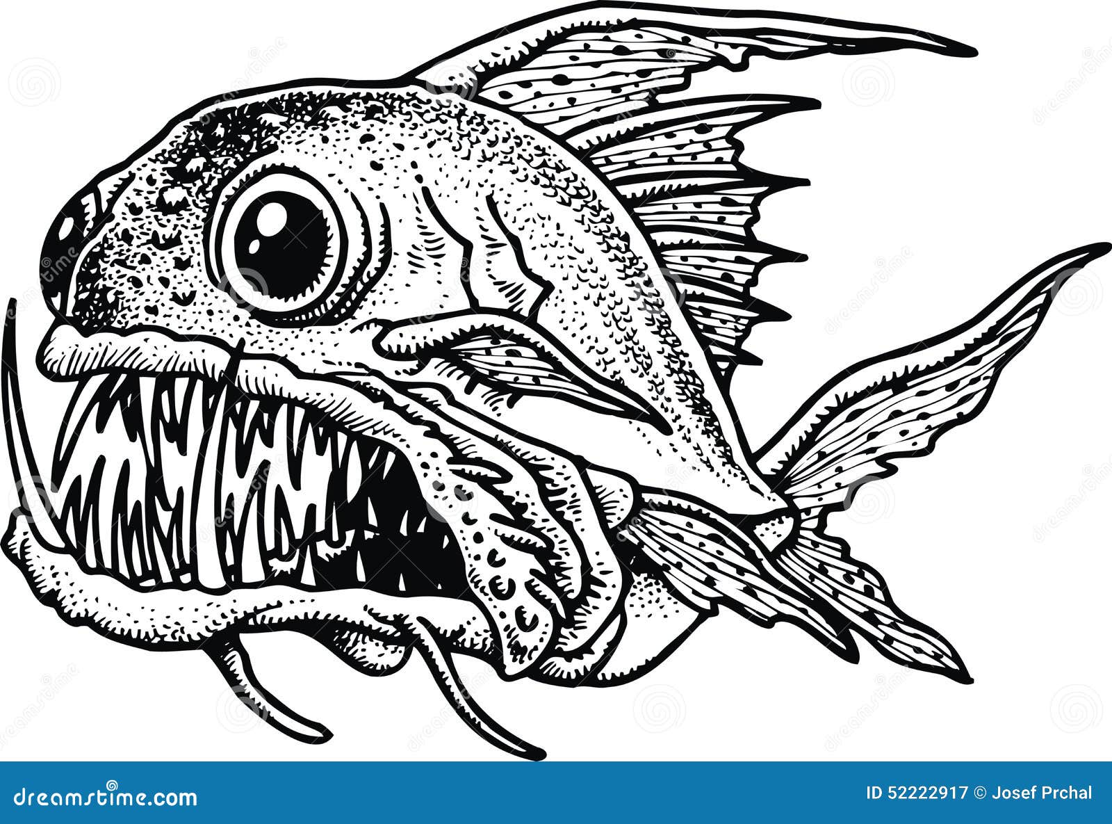 Piranha Fish. Vector Drawing Icon | CartoonDealer.com #195422043