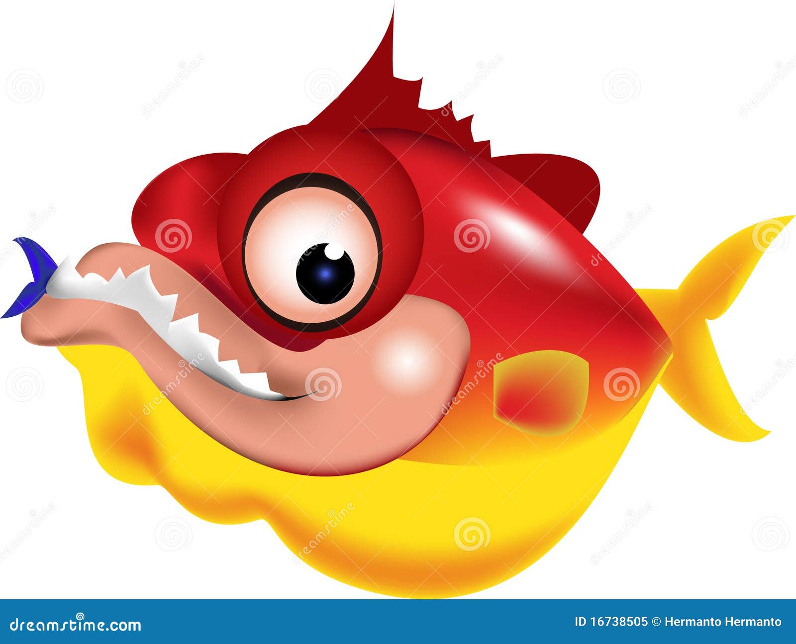 Piranha illustration stock vector. Illustration of swim - 16738505