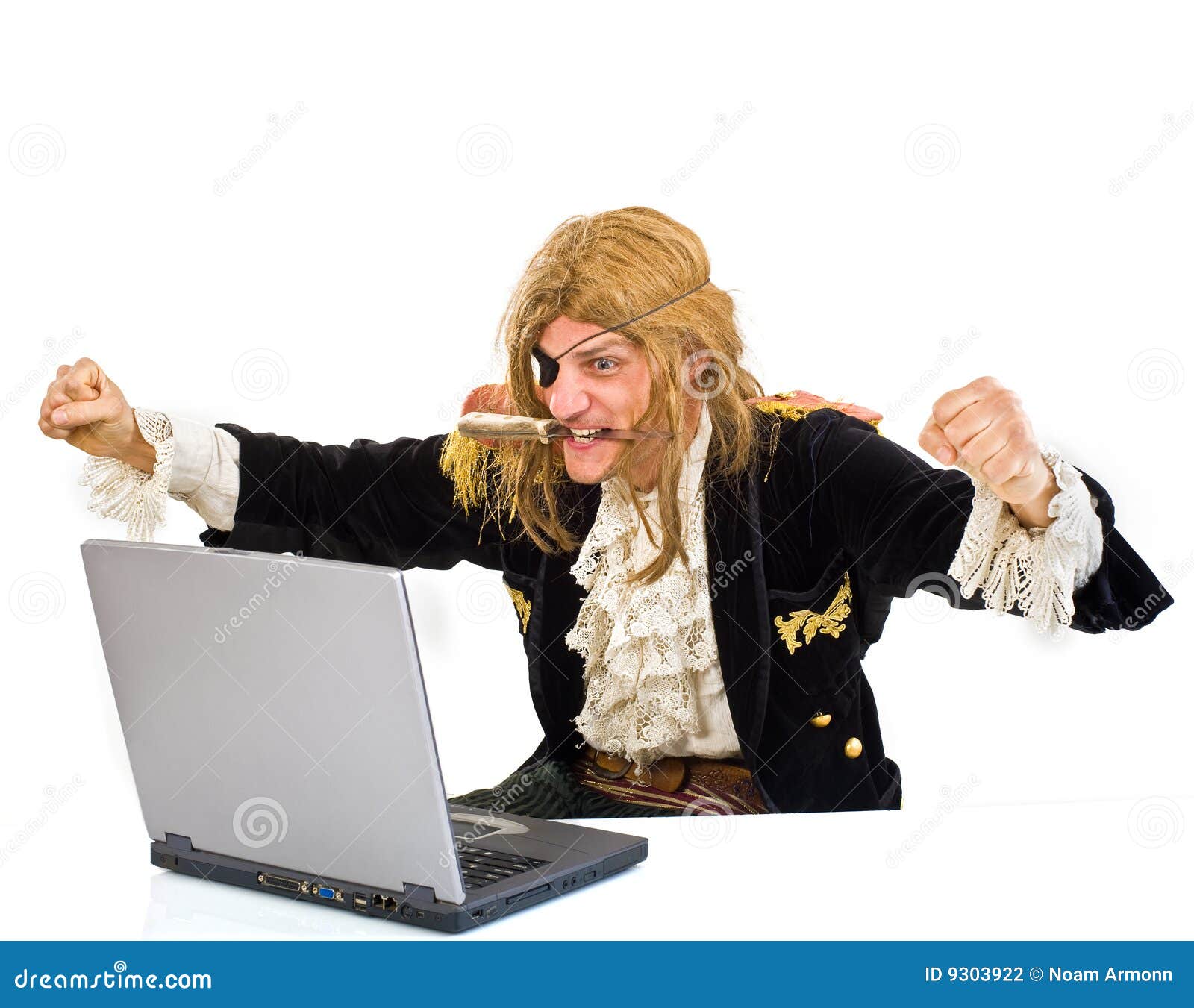 Pirat computer stock photo. Image of head, monitor, dark - 9303922