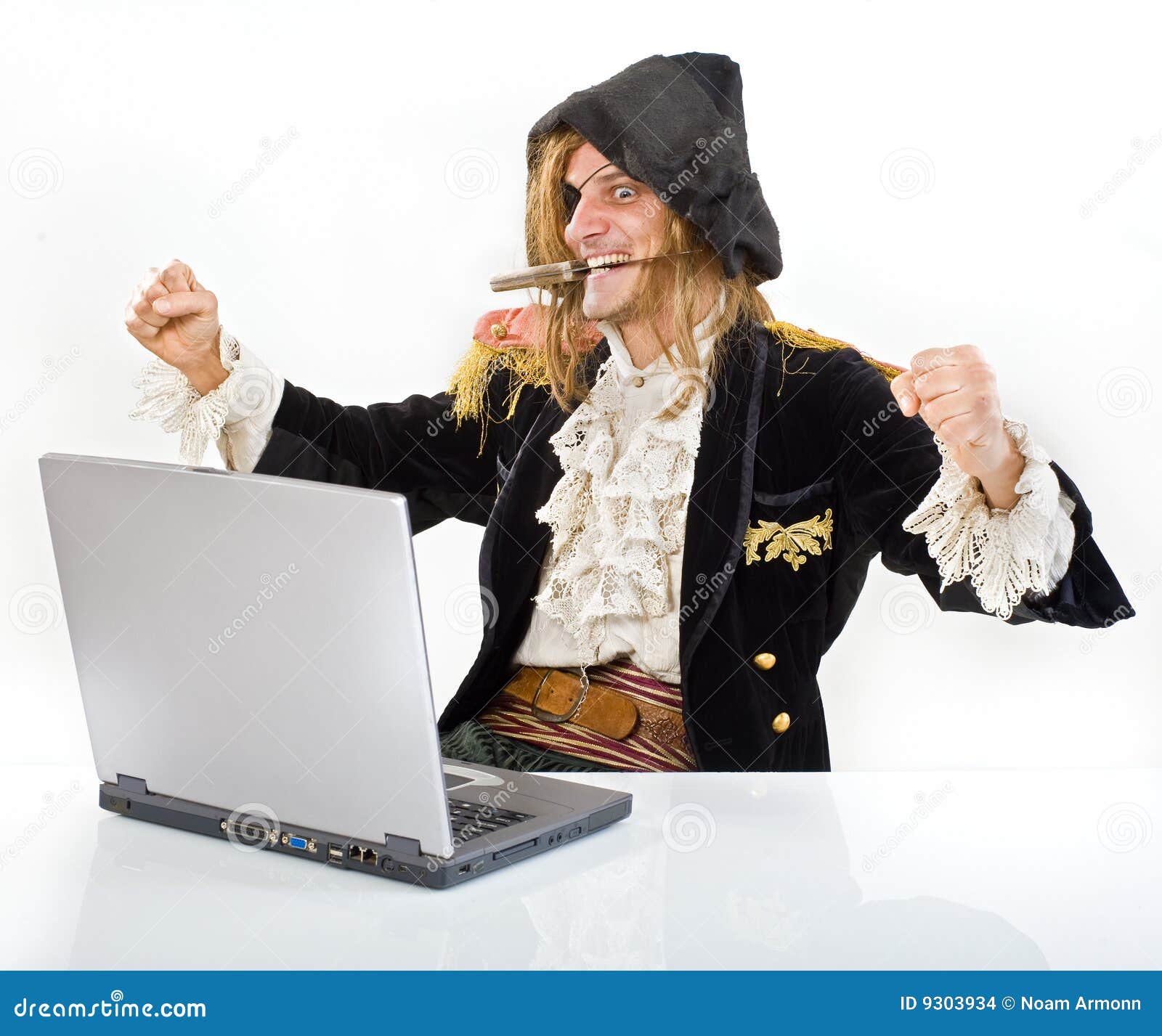 Pirat computer stock photo. Image of actor, indoors, person - 9303934