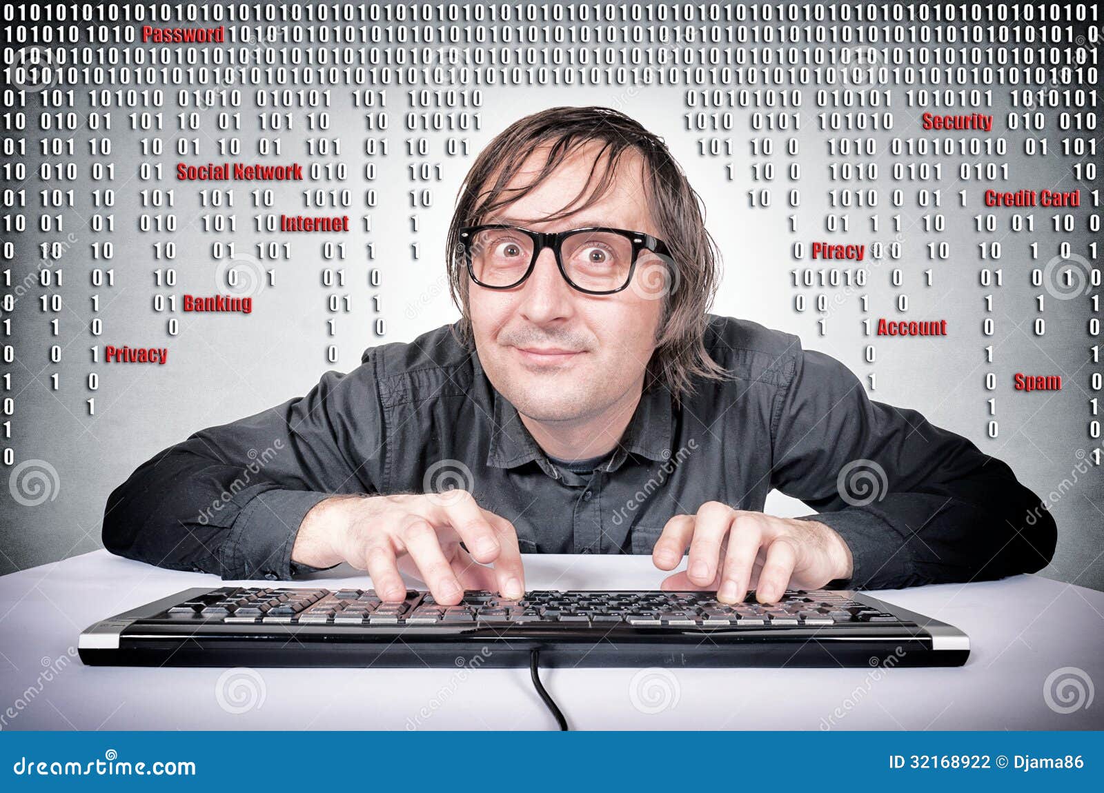 Pirata Informático En La Acción Foto de archivo - Imagen de negocios ...