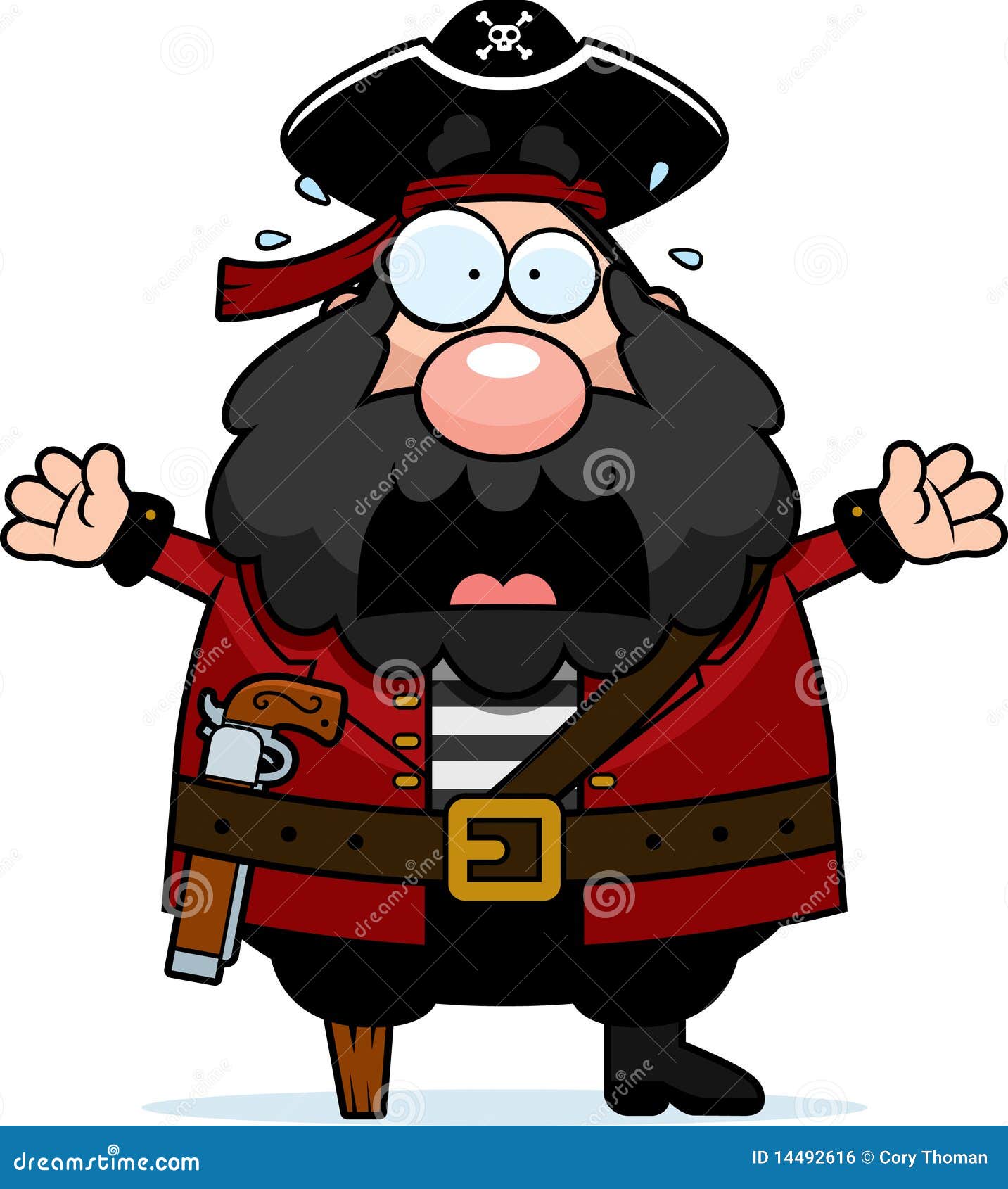 Pirata Scared ilustração do vetor. Ilustração de grito - 14492616