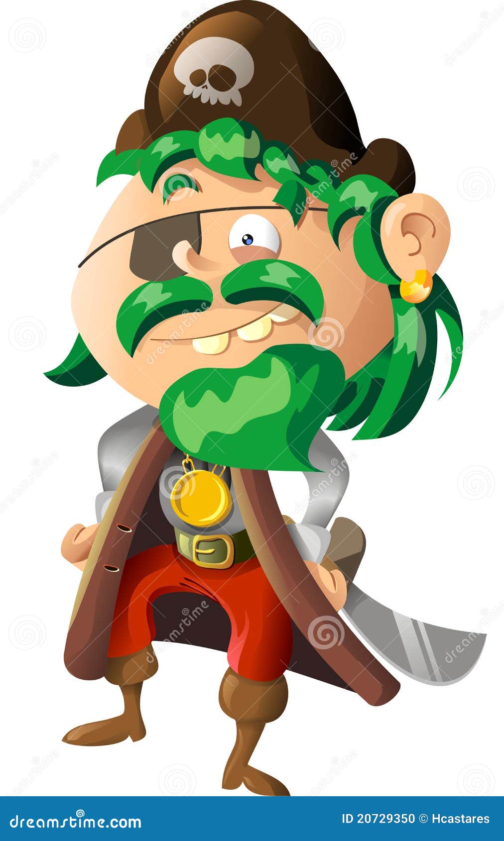Pirate stock vector. Illustration of cartoon, nice, smile - 20729350
