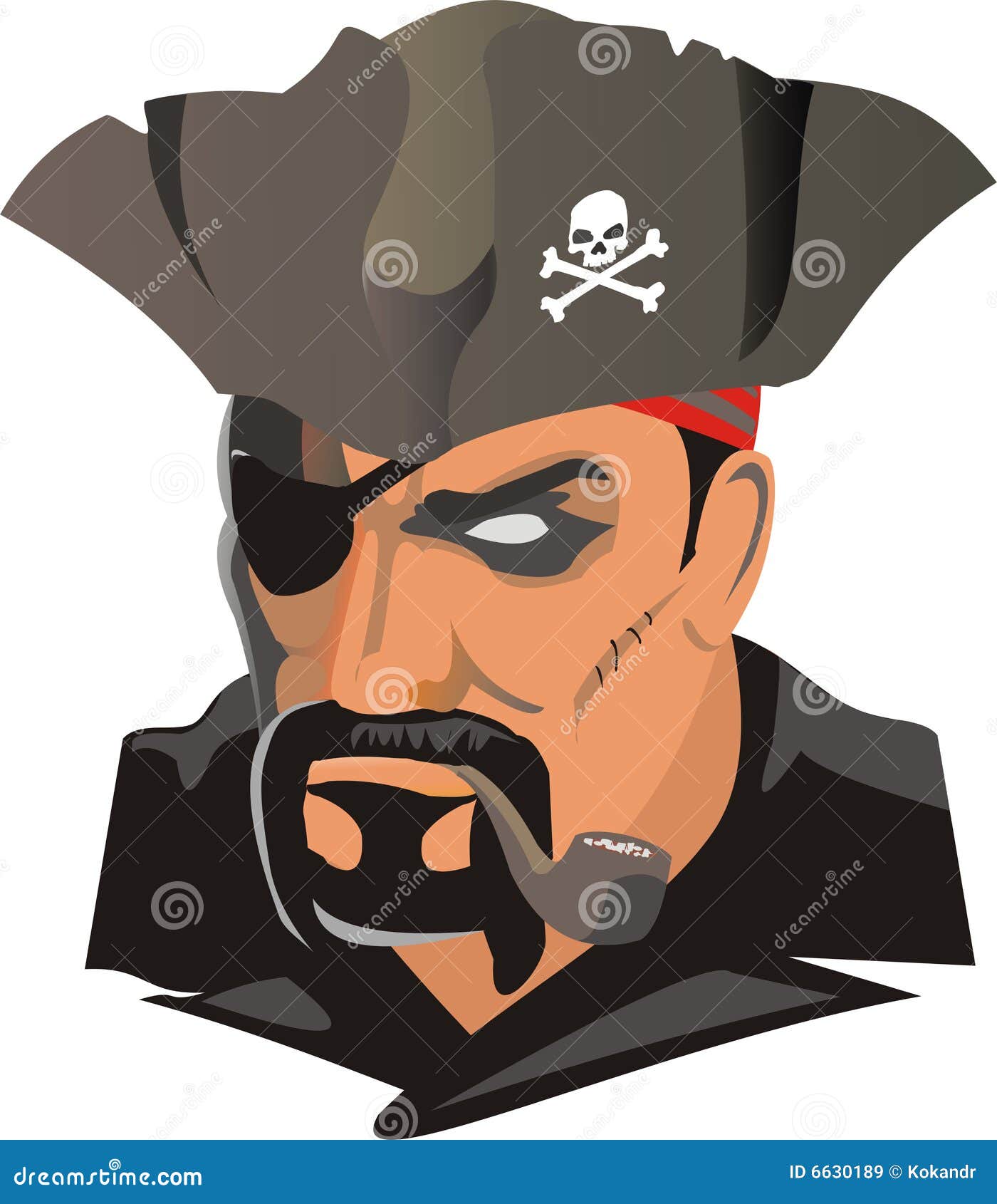 Pirate stock vector. Illustration of hero, smoke, history - 6630189