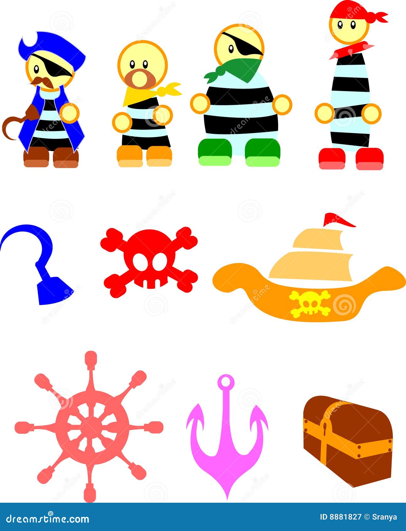 Pirate Clip Art Pirate Clip Art Character Illustration On White ...