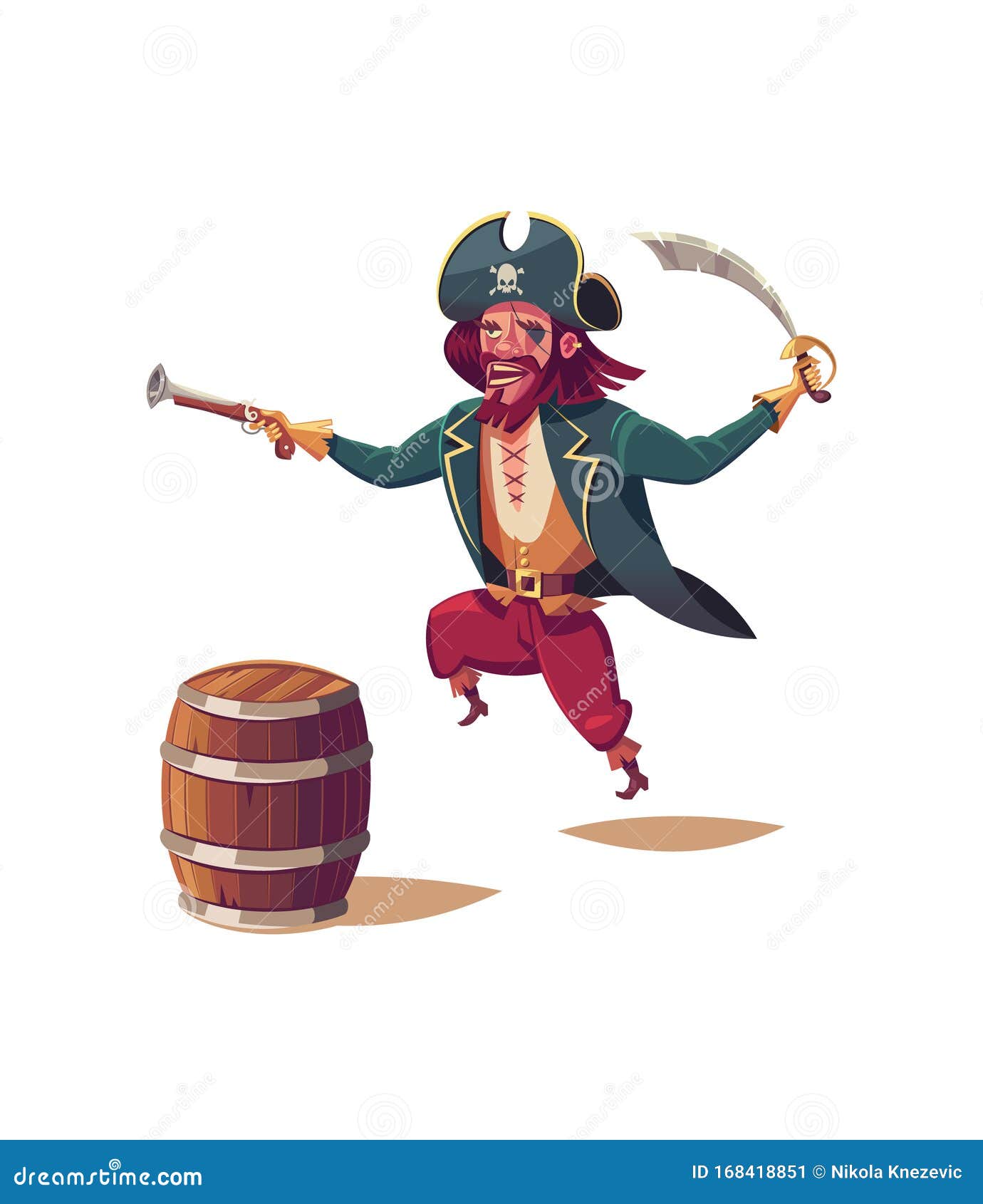 Old Pirate Firelock Musket, Ornate Vintage Pistol, Old Muzzle-loading ...