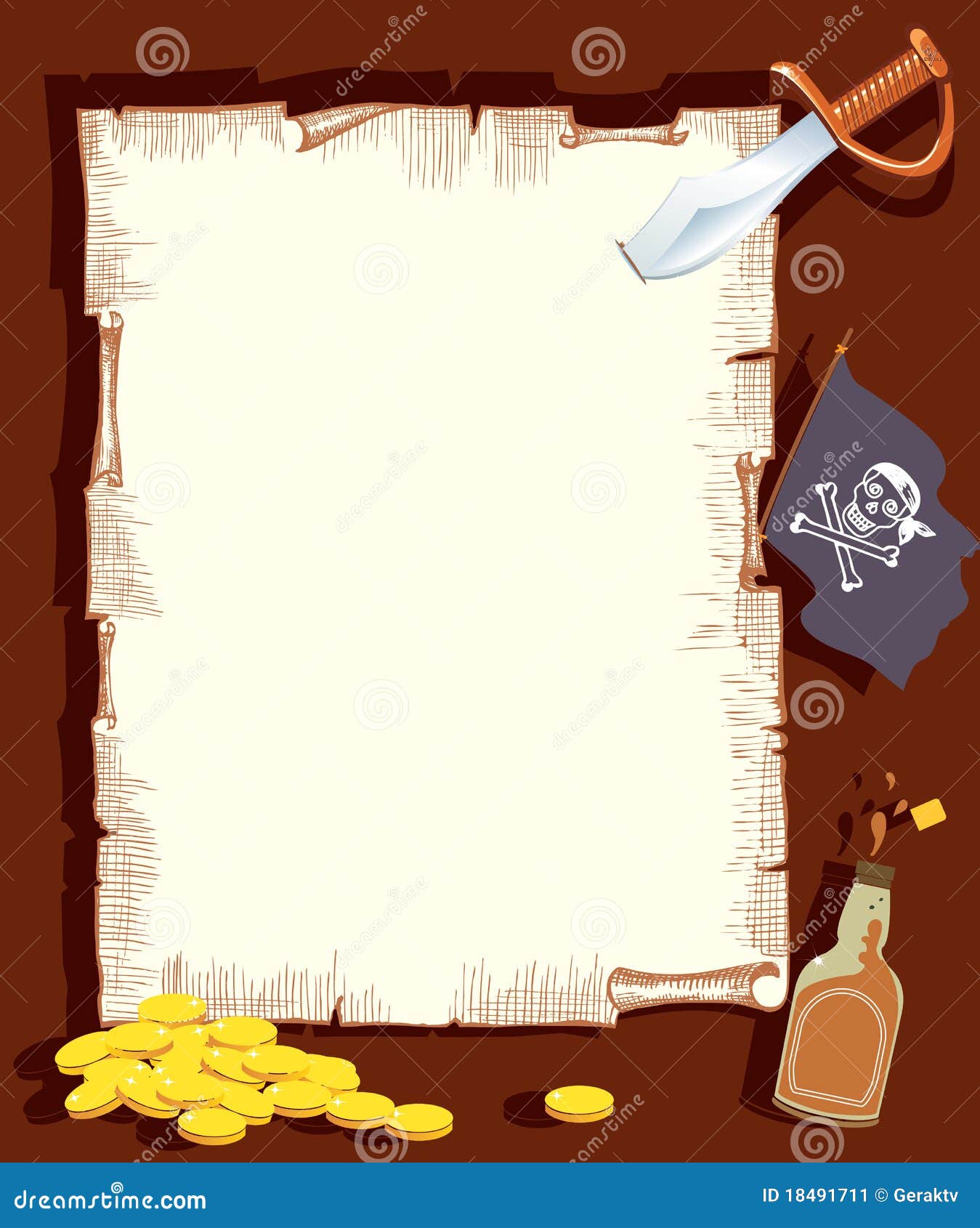 Pirate Background Cartoon | CartoonDealer.com #33504425