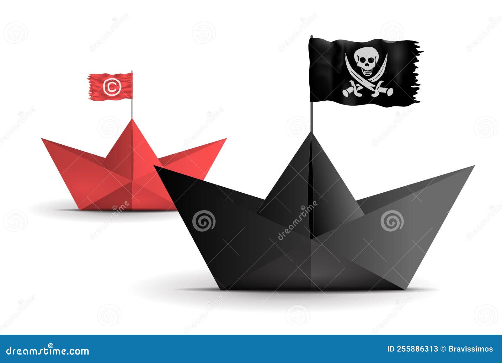 Pirate Boat Copyright Intellectual Property. Creative Pirating Stock ...