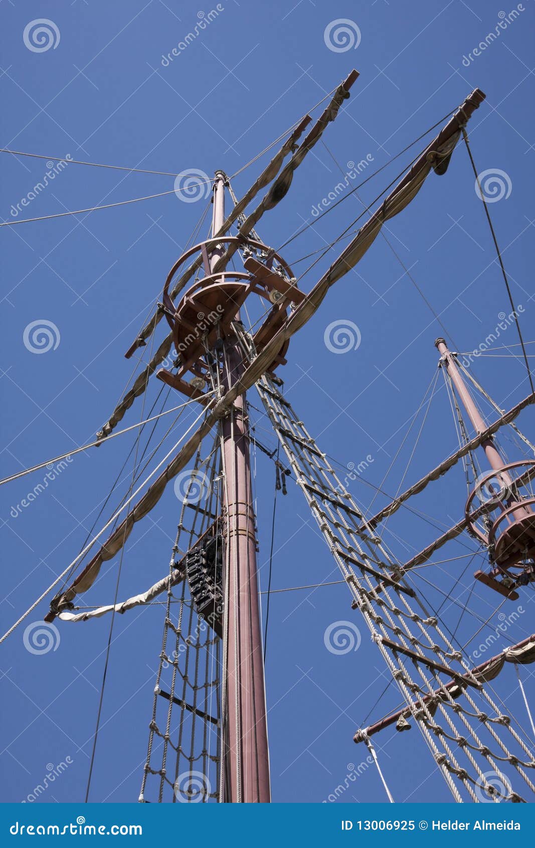 Pirate boat mast stock image. Image of traveling, view - 13006925