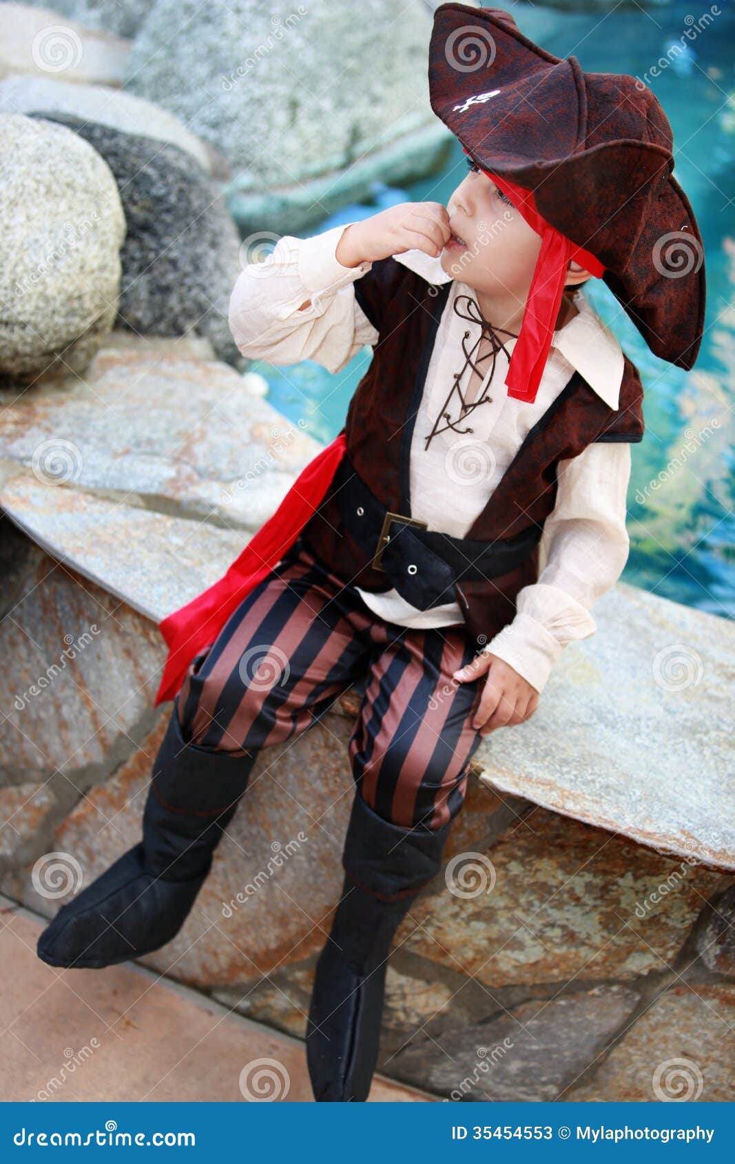 Pirate boy stock image. Image of sitting, pirate, looking - 35454553