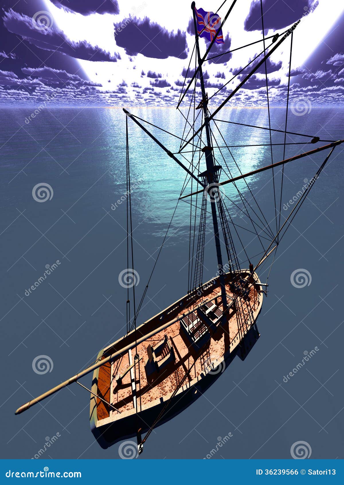 Pirate brigantine stock photo. Image of romantic, dusk - 36239566