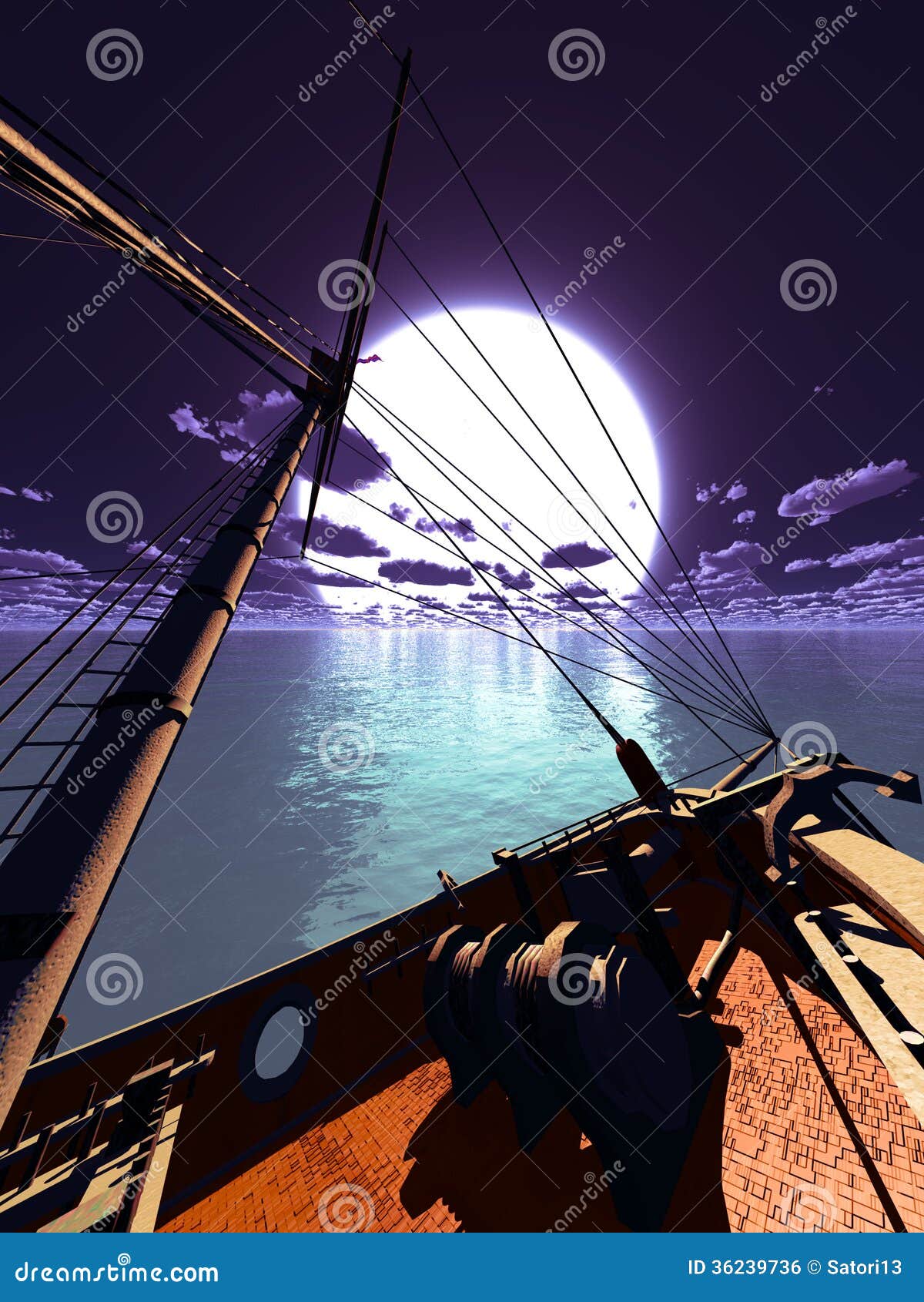 Pirate Brigantine Stock Photography | CartoonDealer.com #30759086