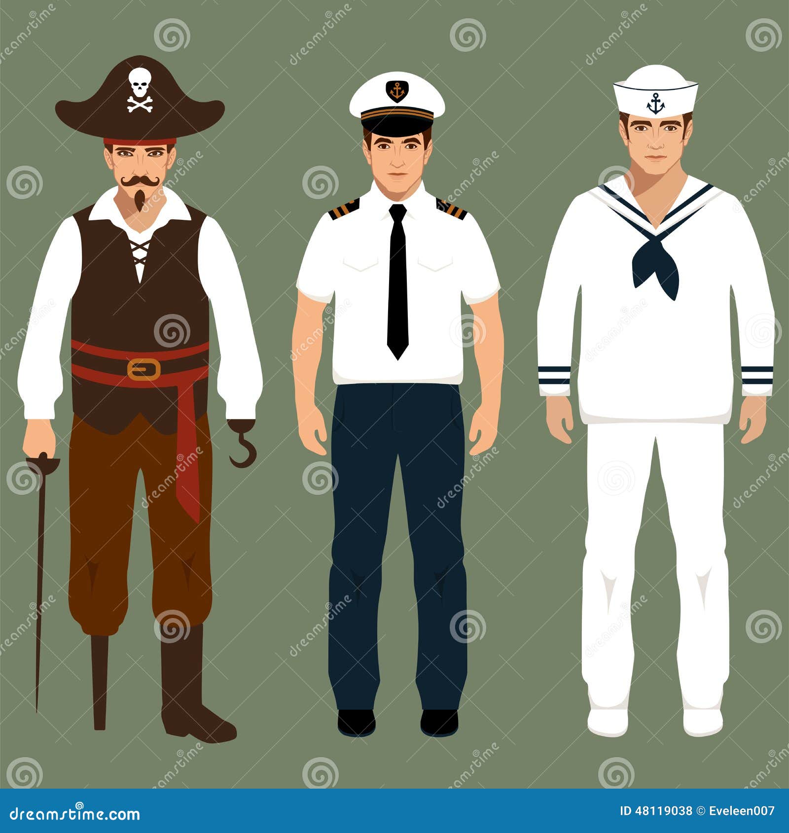 Pirate Captain Cartoon Peeking Background Sign Vector Illustration ...