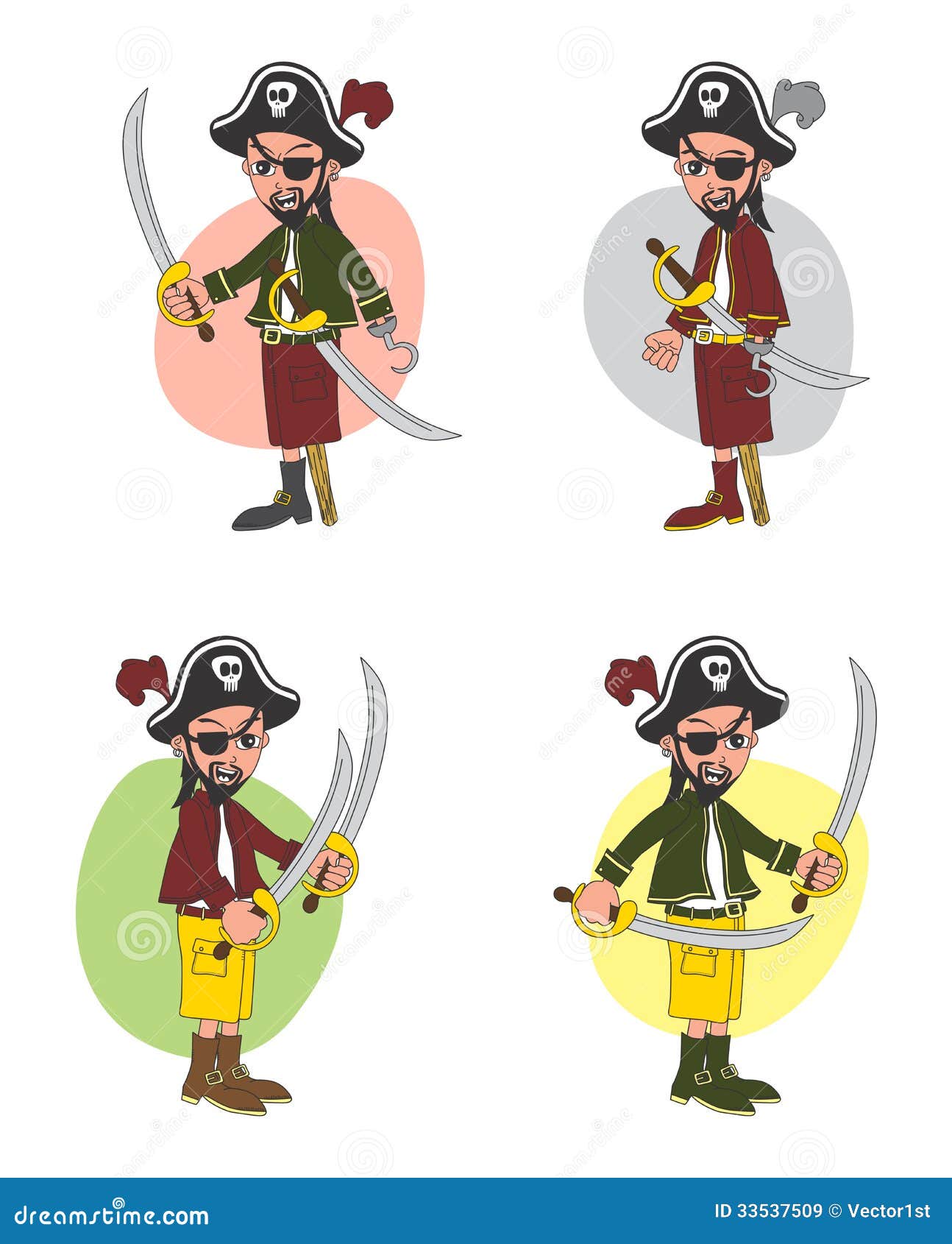 Pirate cartoon character stock vector. Illustration of gesture - 33537509