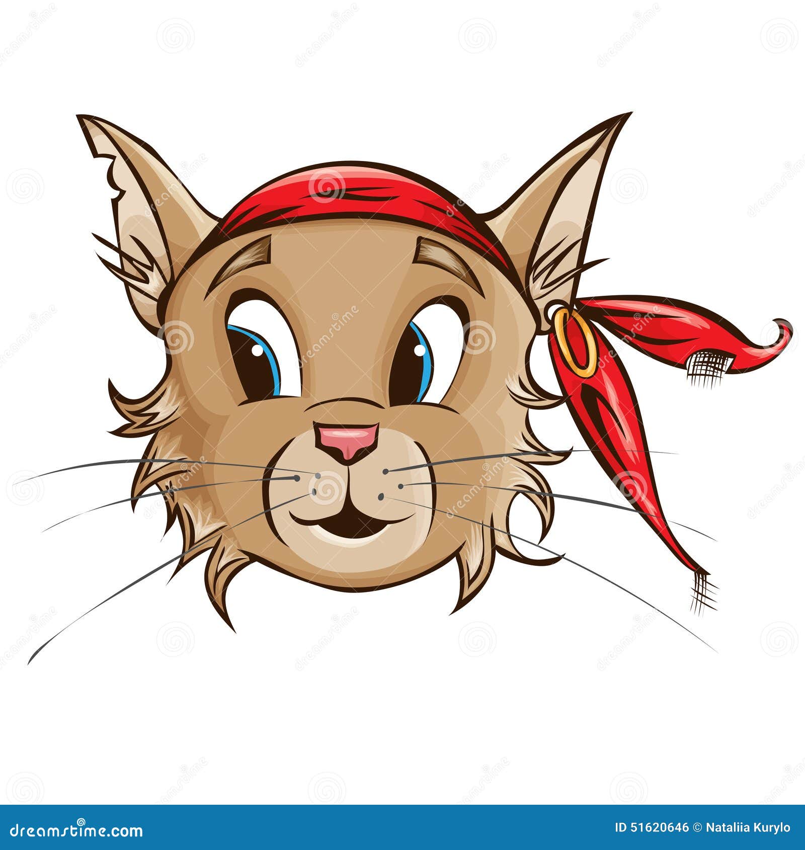 Pirate cat stock vector. Illustration of pencil, illustrations - 51620646