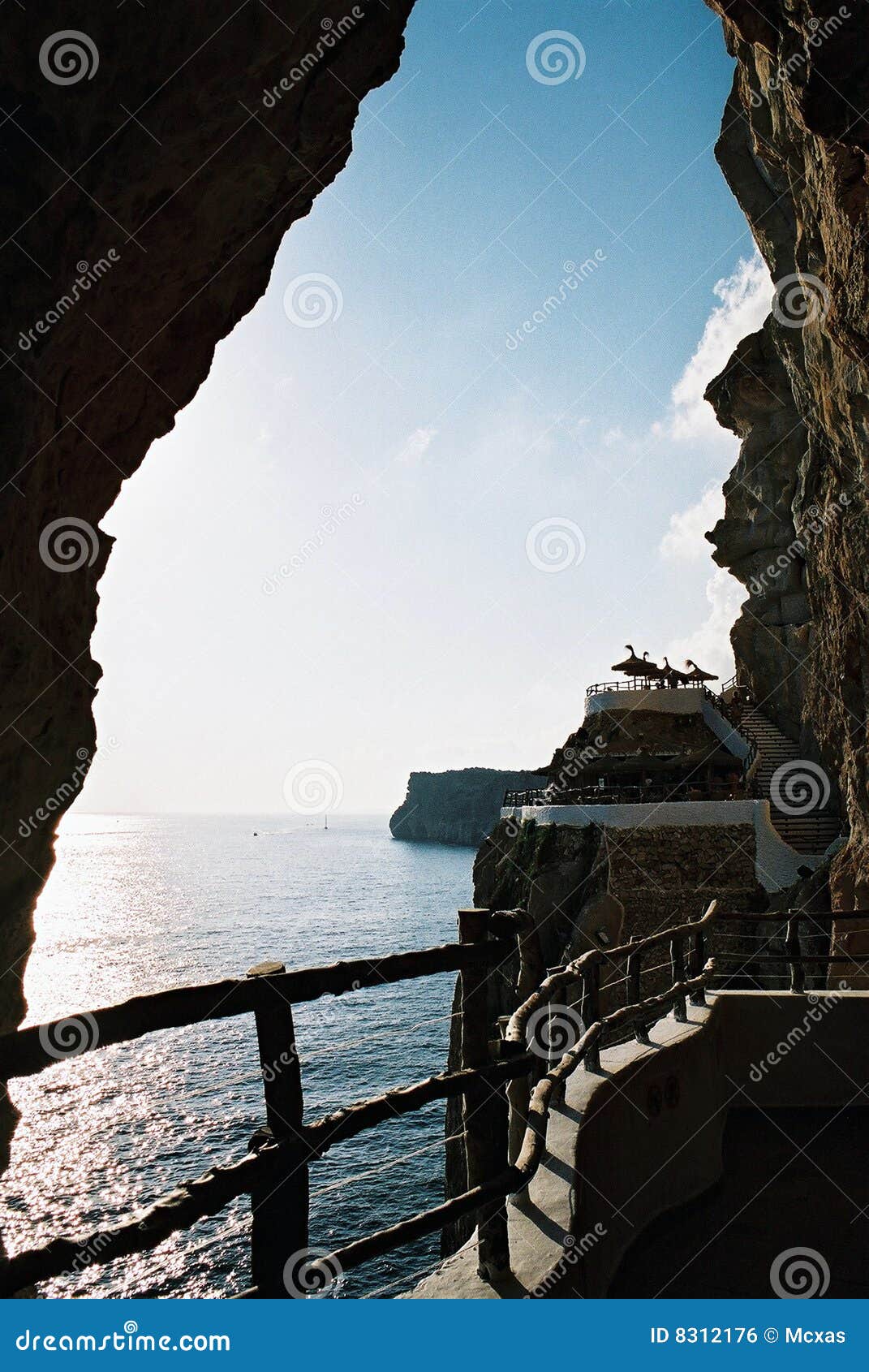 Pirate Cave in a cliff stock photo. Image of cave, build - 8312176
