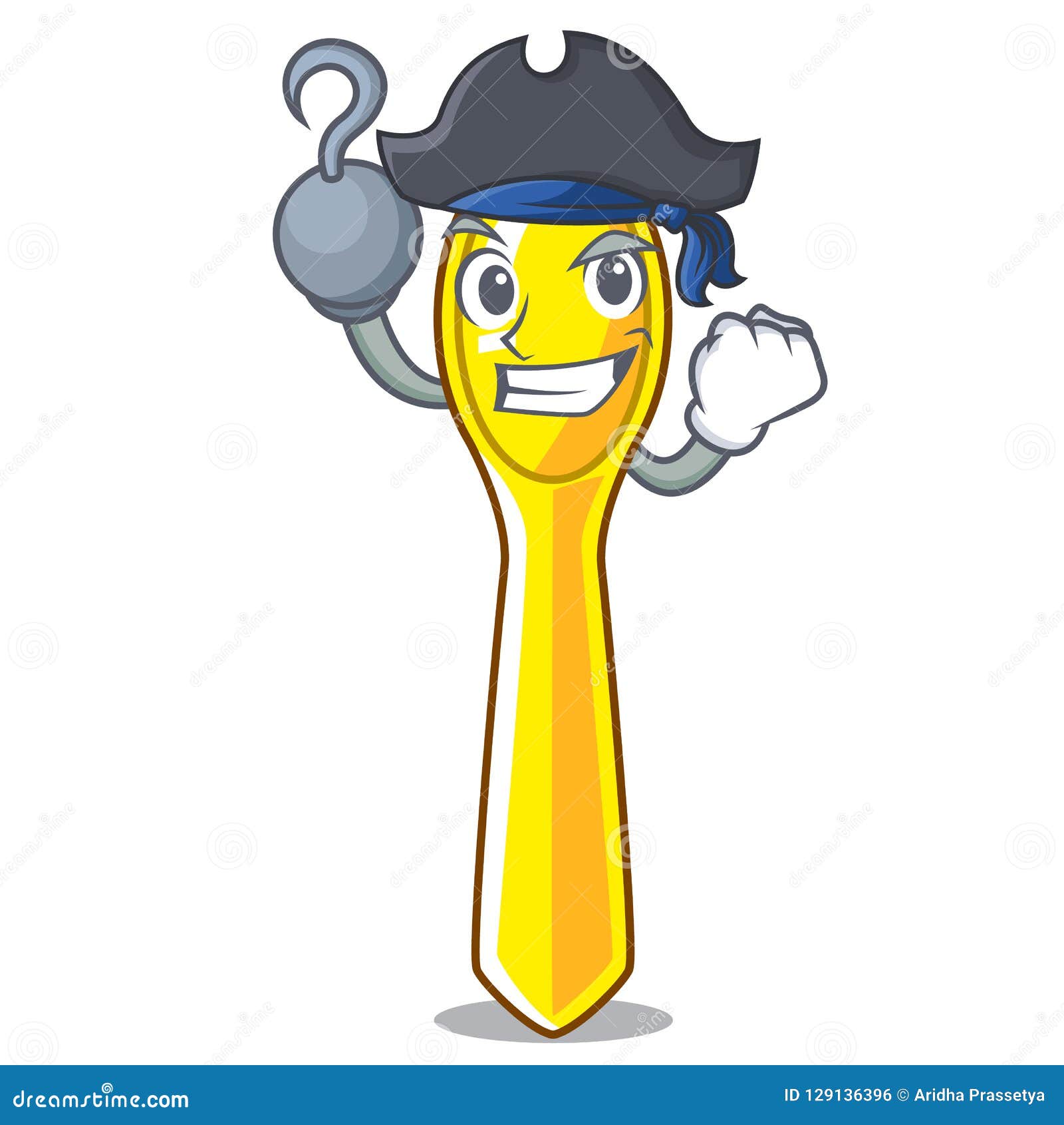 Pirate Character Spoon Plastic for Kid Meal Stock Vector - Illustration ...