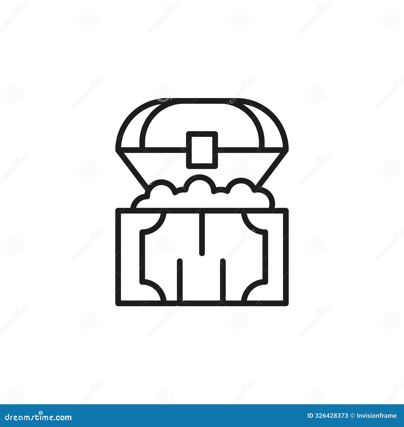 Chest X-ray Icon. A Simple Line Drawing Of The Bones Of The Thorax On ...