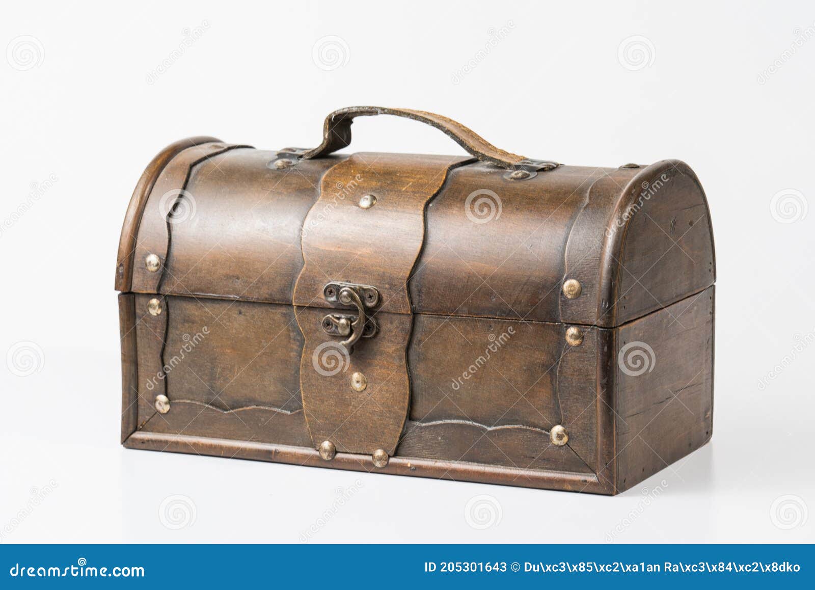 Pirate Chest Treasure Isolated on White Background - Chest Box in ...