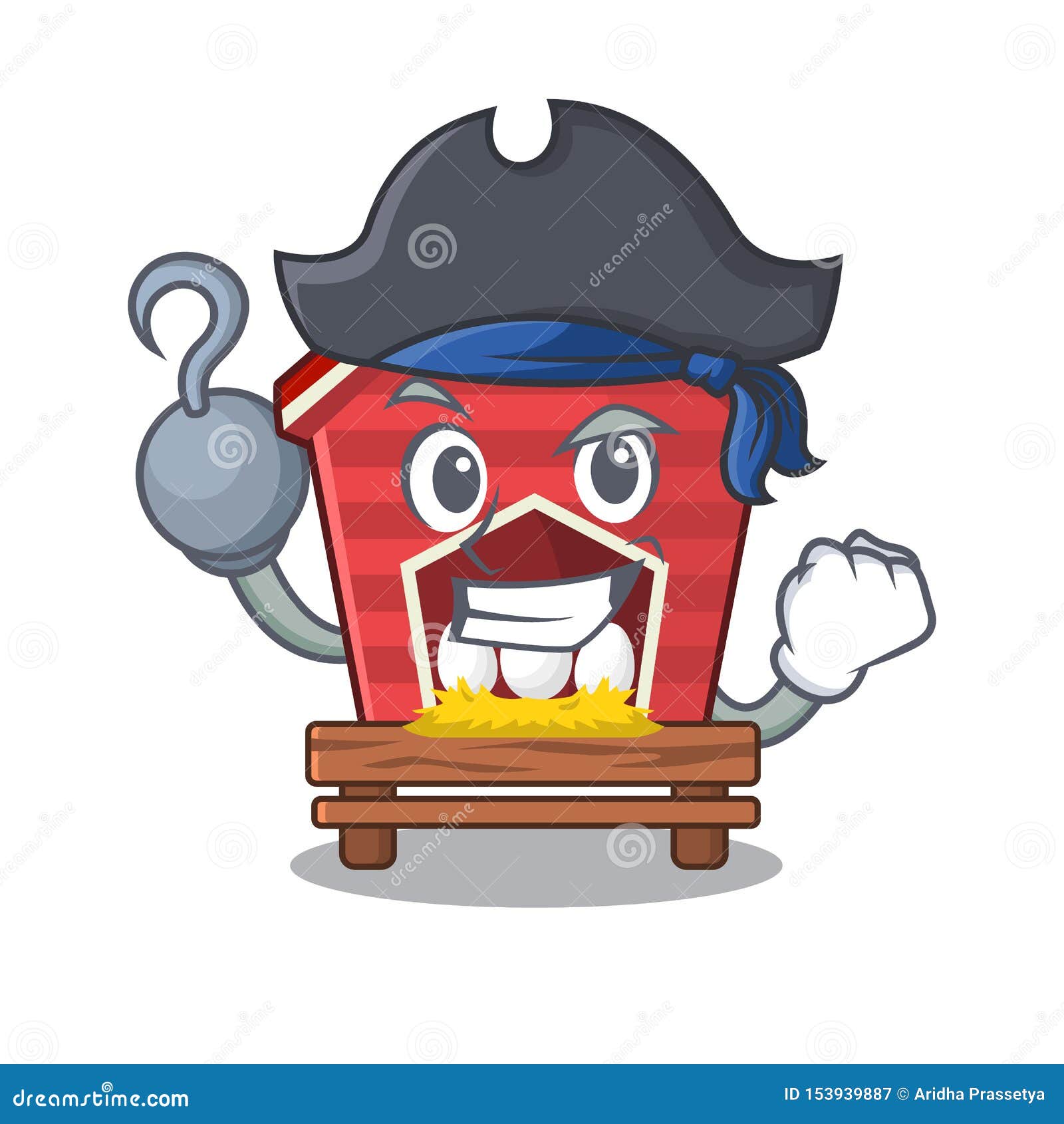Pirate Chicken Coop Isolated in the Mascot Stock Vector - Illustration ...