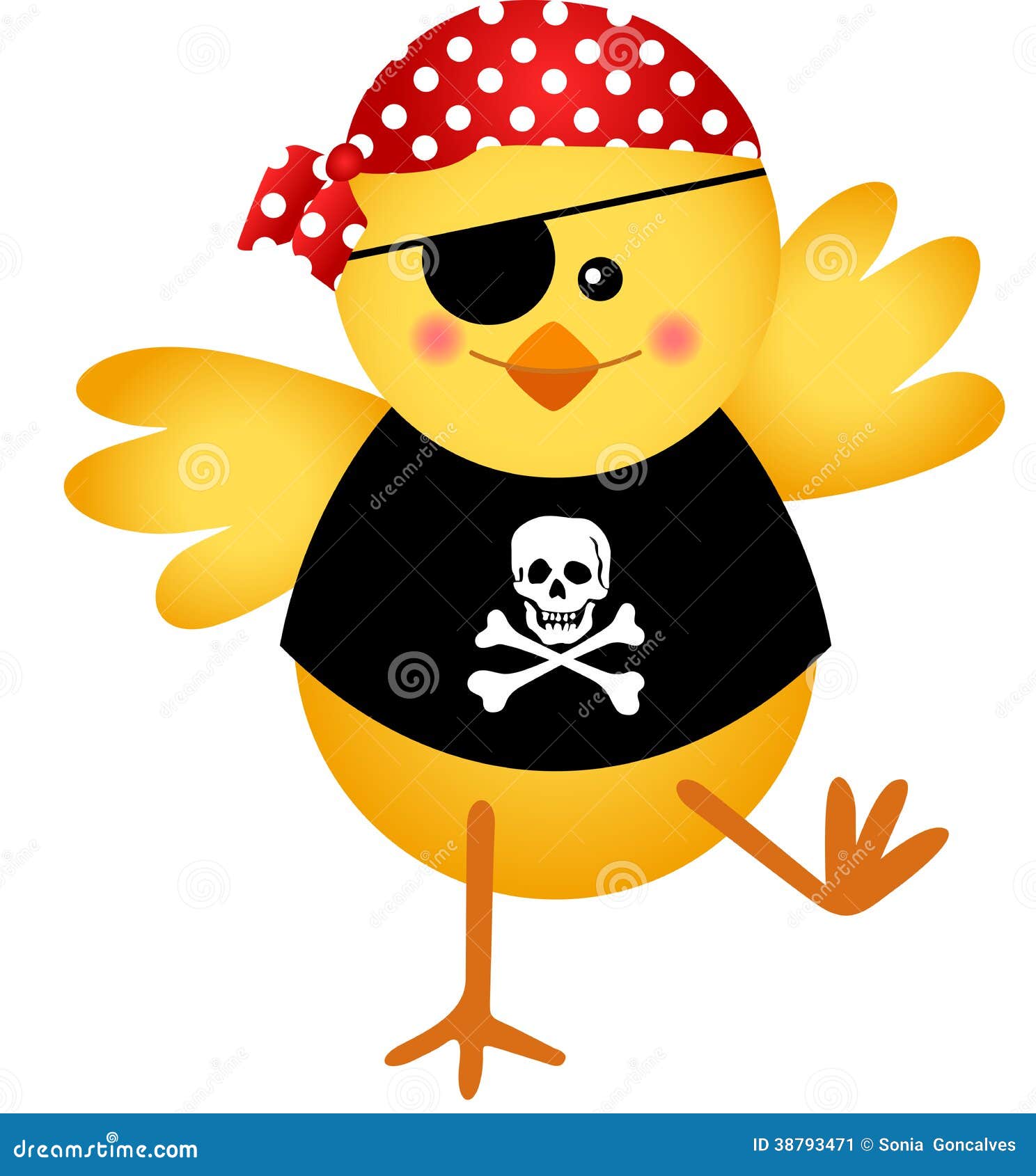 Pirate Chicken stock vector. Illustration of nautical - 38793471