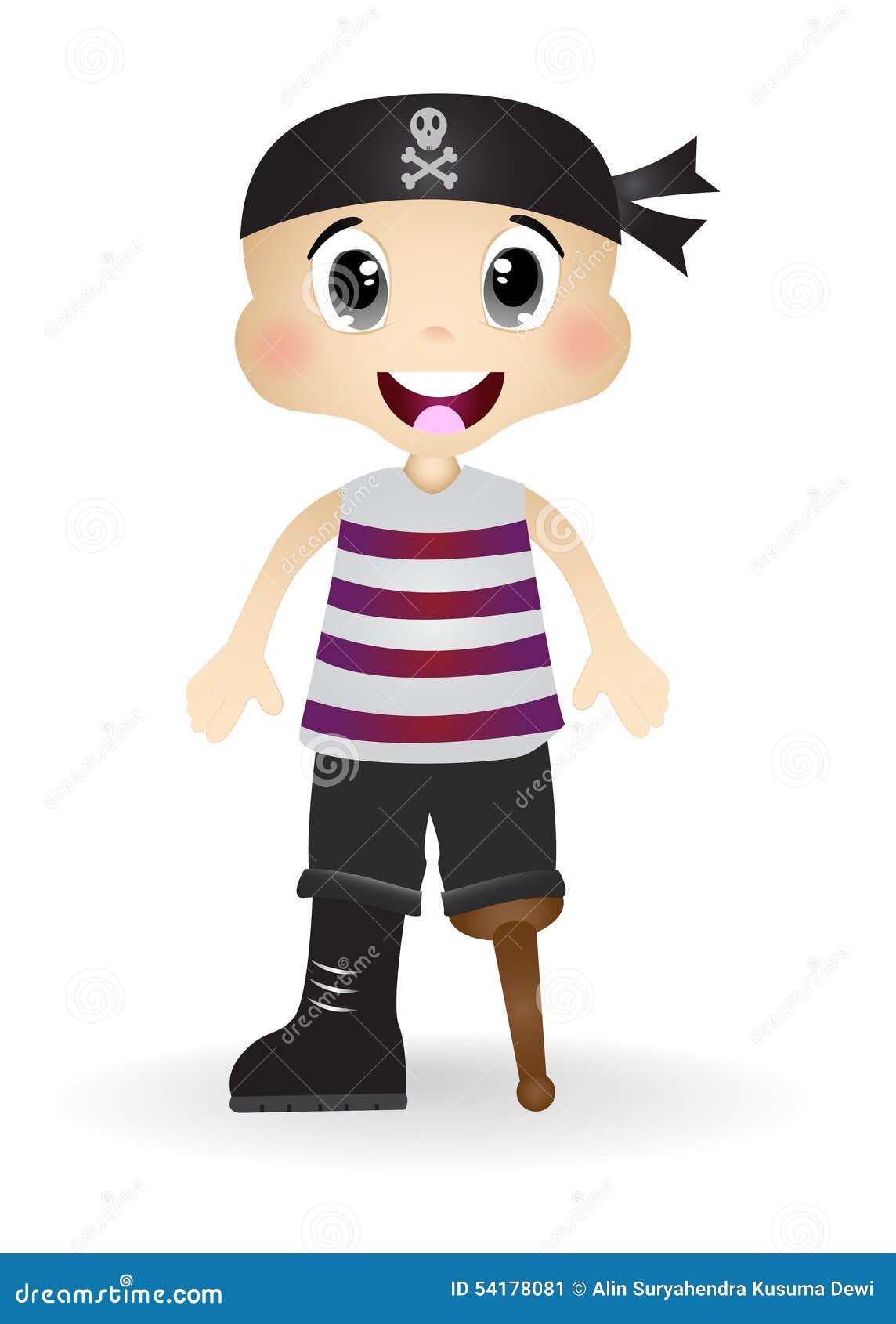 Pirate Children Cartoon stock vector. Illustration of icon - 54178081