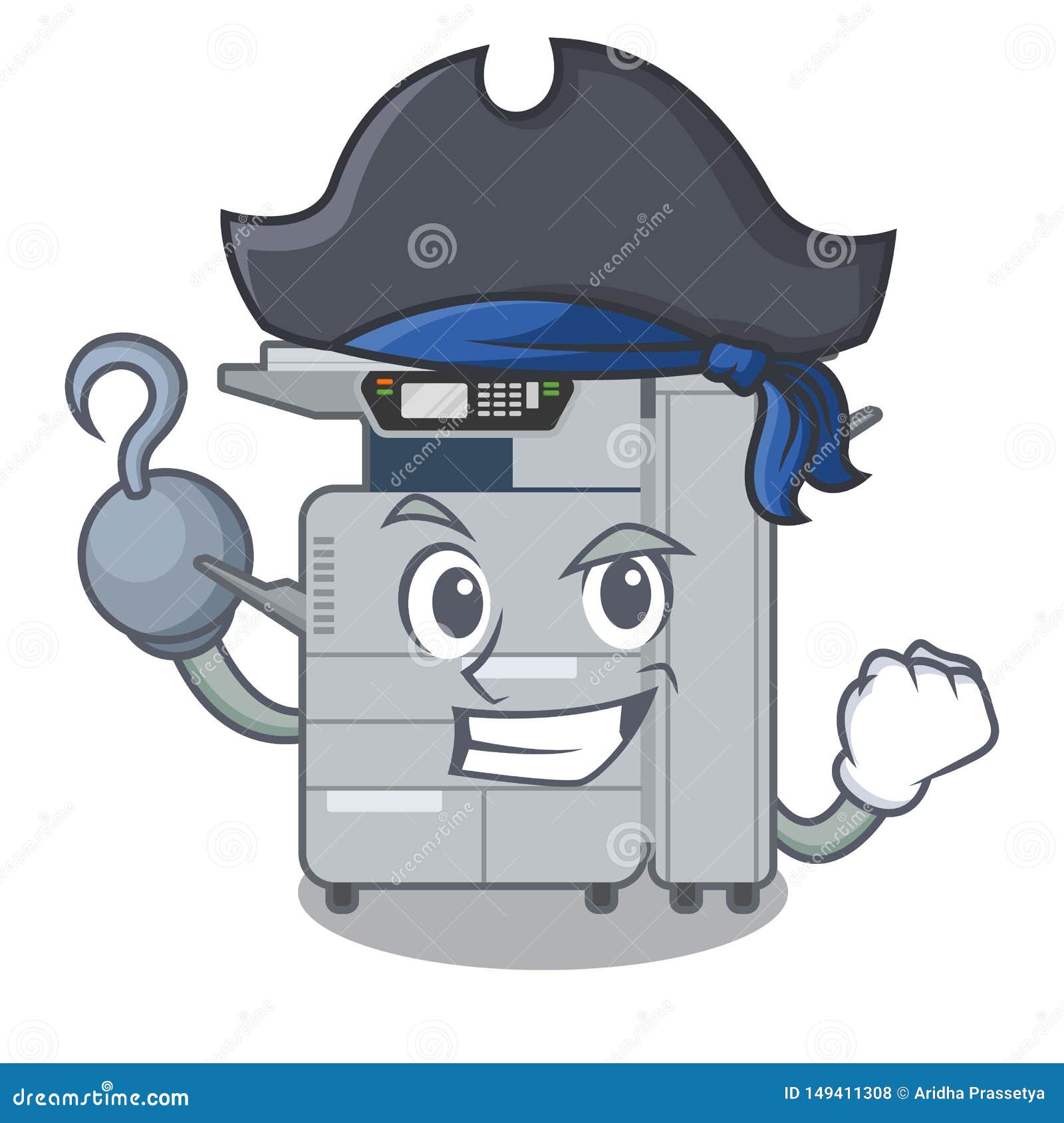 Pirate Copier Machine in the Cartoon Shape Stock Vector - Illustration ...