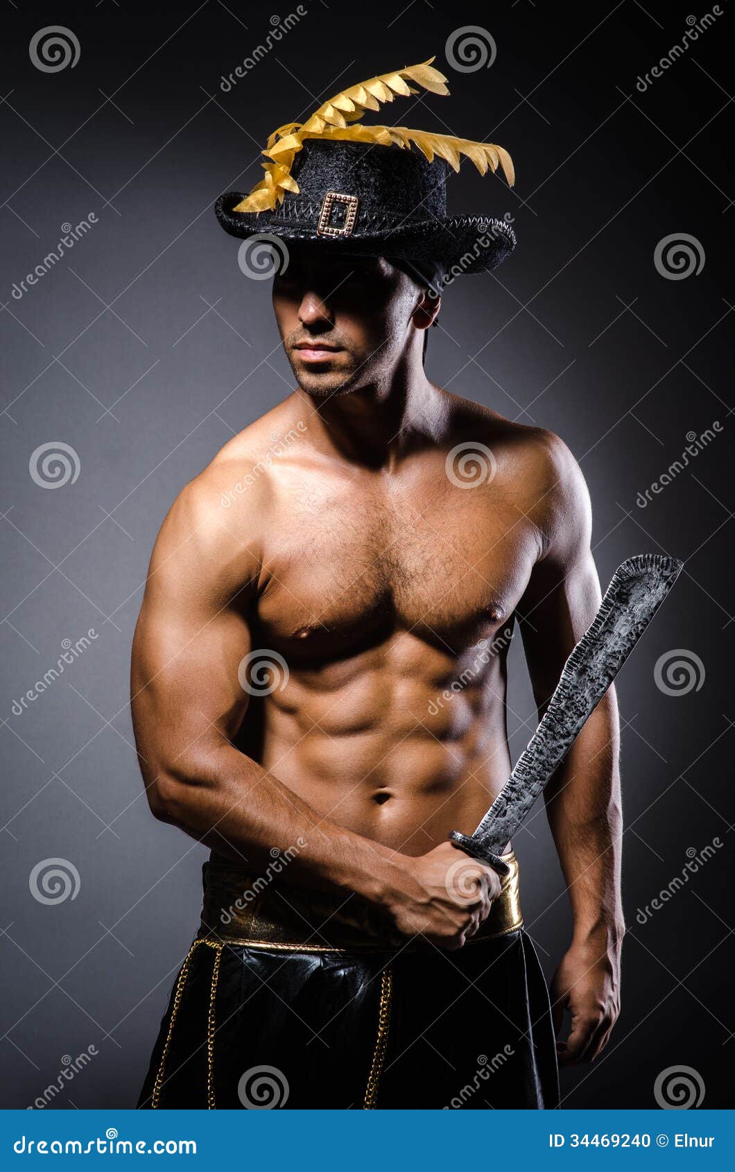 Pirate de ripper photo stock. Image du poignard, homme - 34469240