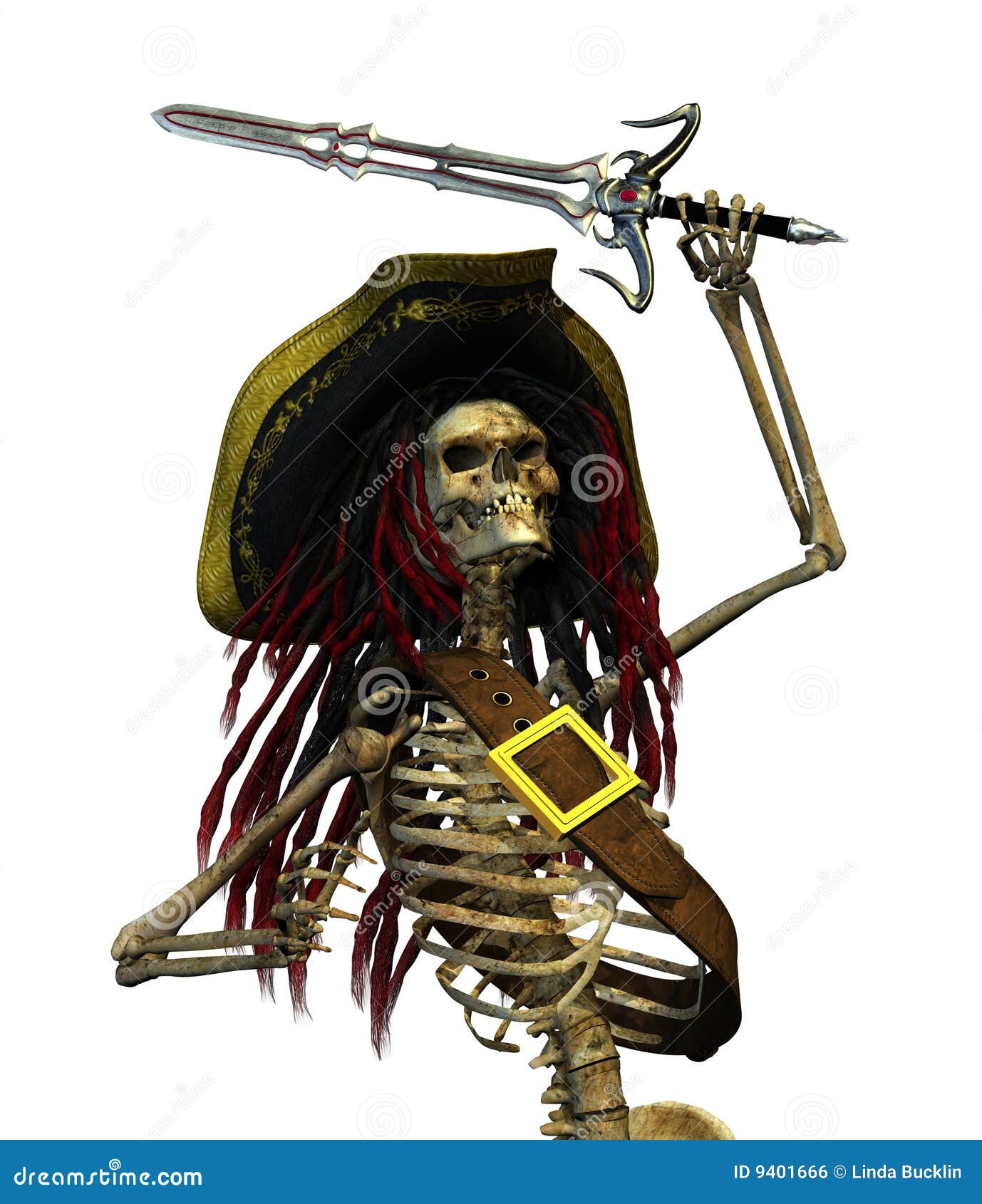 Pirate De Squelette De Combat Illustration Stock - Illustration du ...