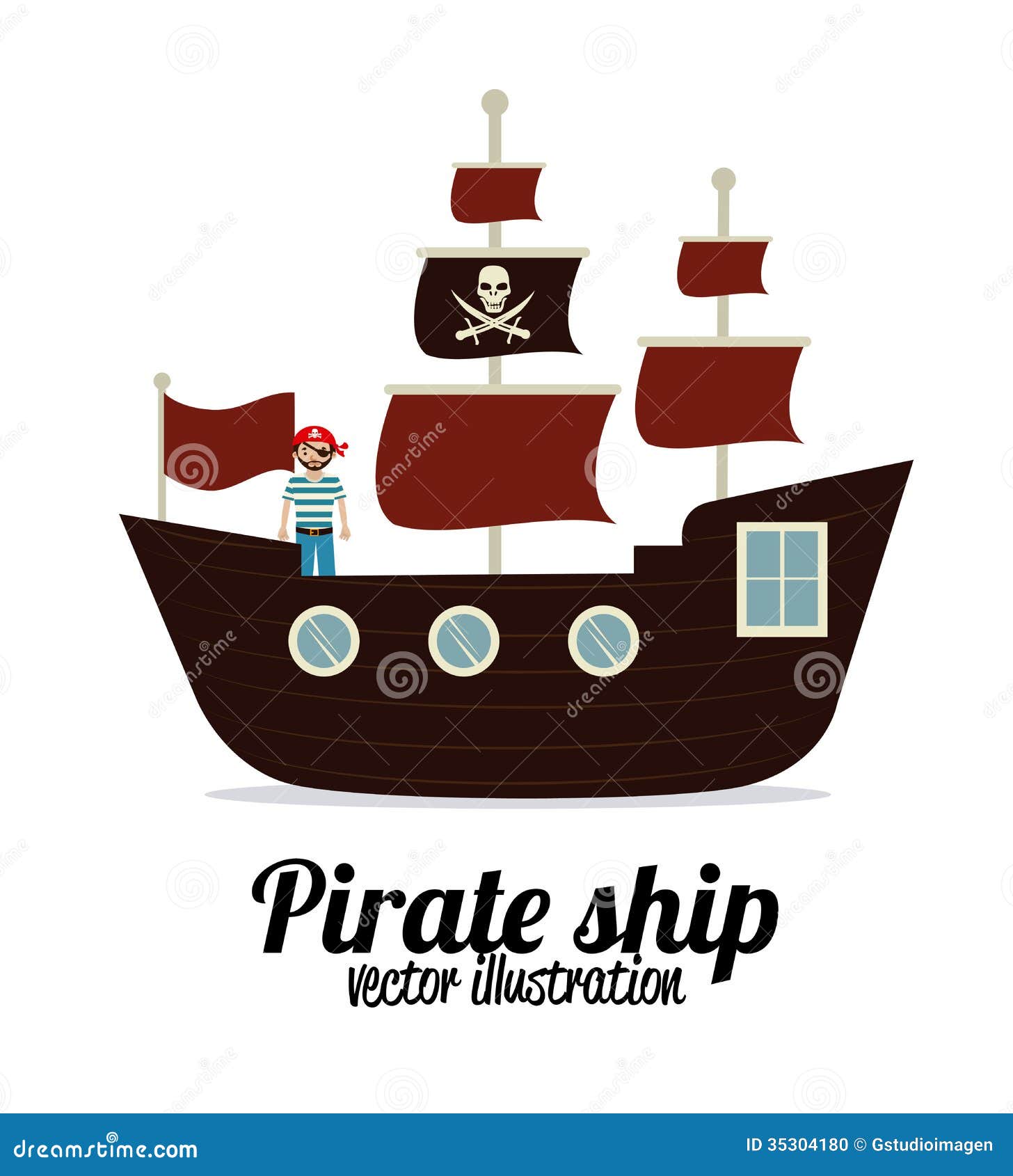 Pirate design stock vector. Illustration of poster, invaders - 35304180