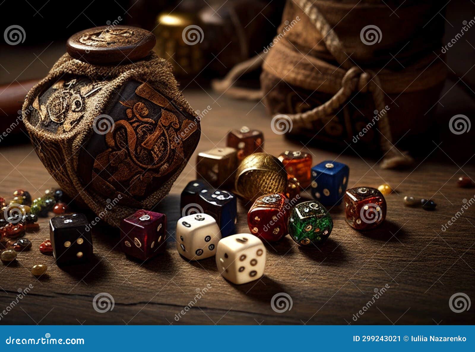 Pirate dice. AI Generated stock illustration. Illustration of chance ...