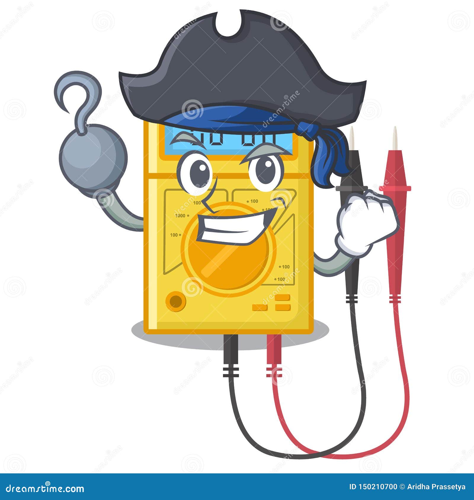 Pirate Digital Multimeter in the Mascot Closet Stock Vector ...