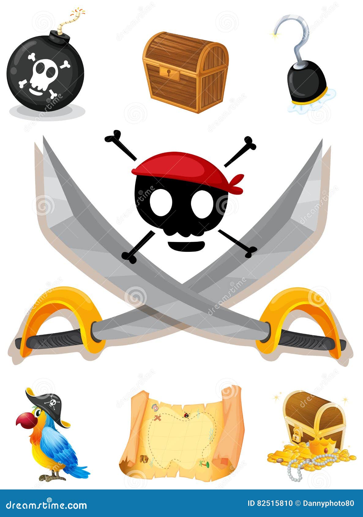 Pirate Elements Vector Kit - Posable Dressable Characters With Detailed ...