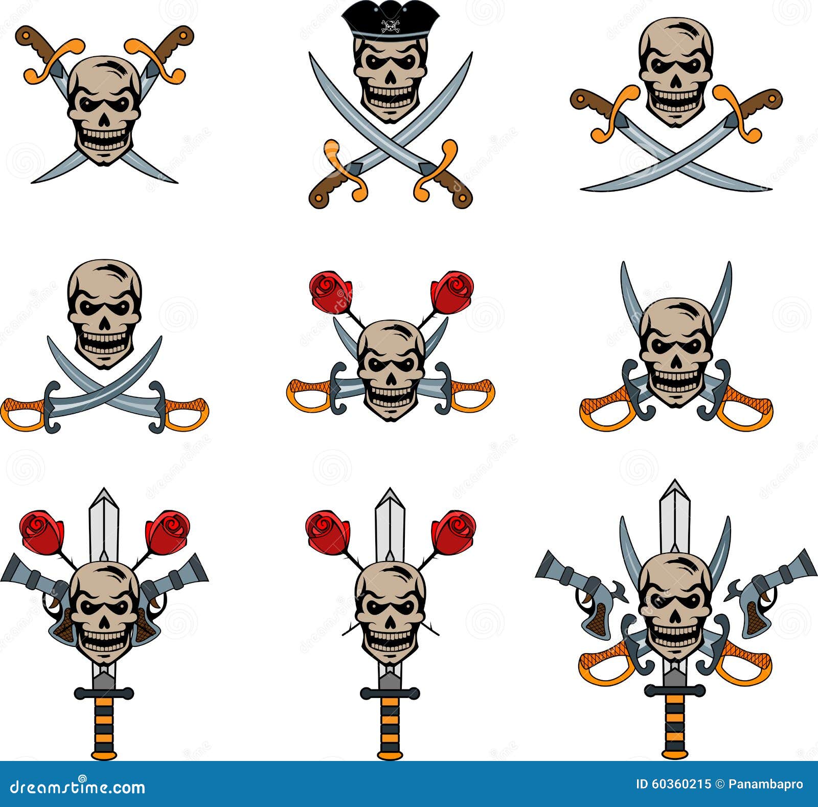 Pirate emblem stock vector. Illustration of buccaneer - 60360215