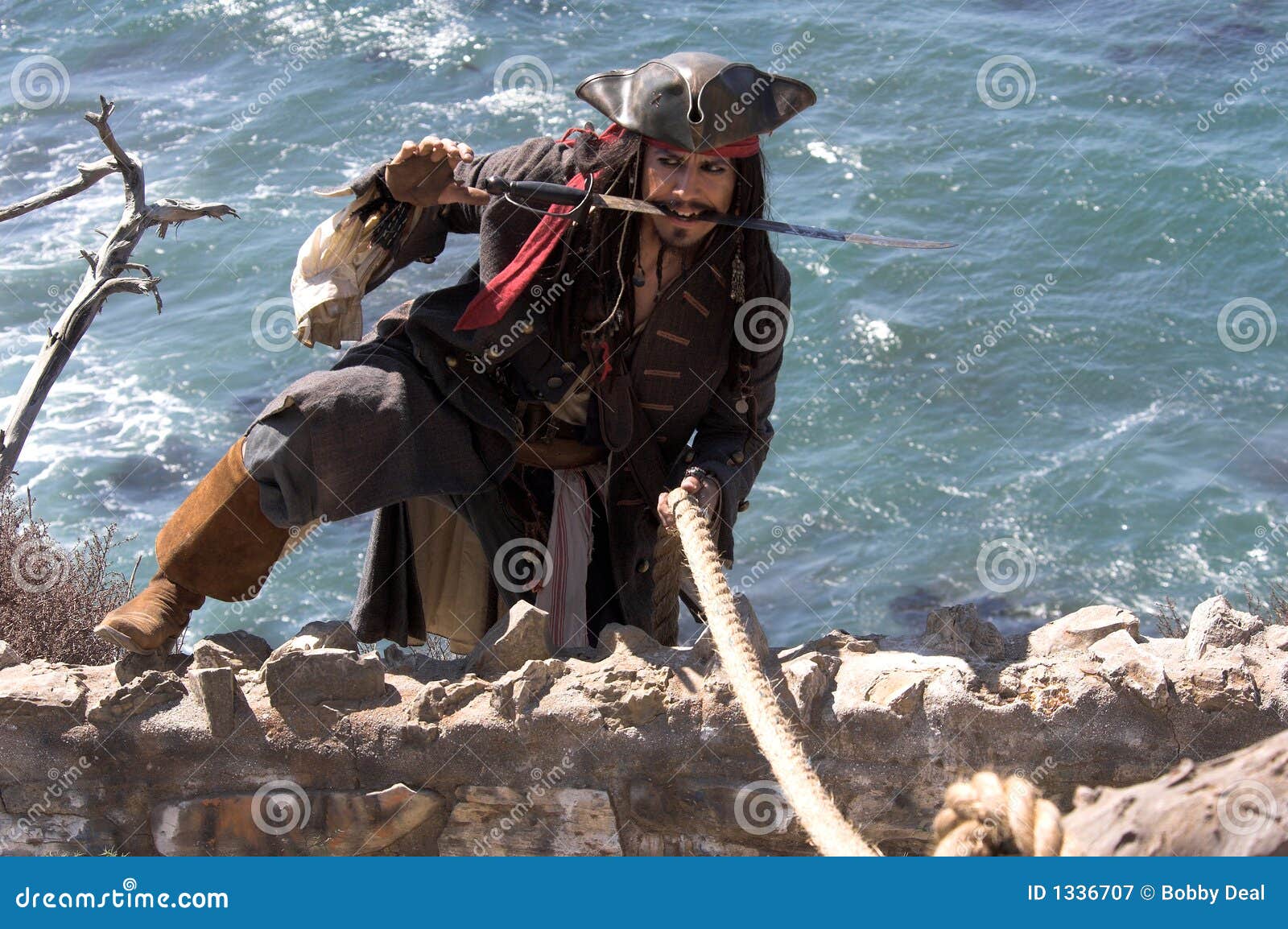 Pirate Escape stock image. Image of criminal, weapon, tricorn - 1336707