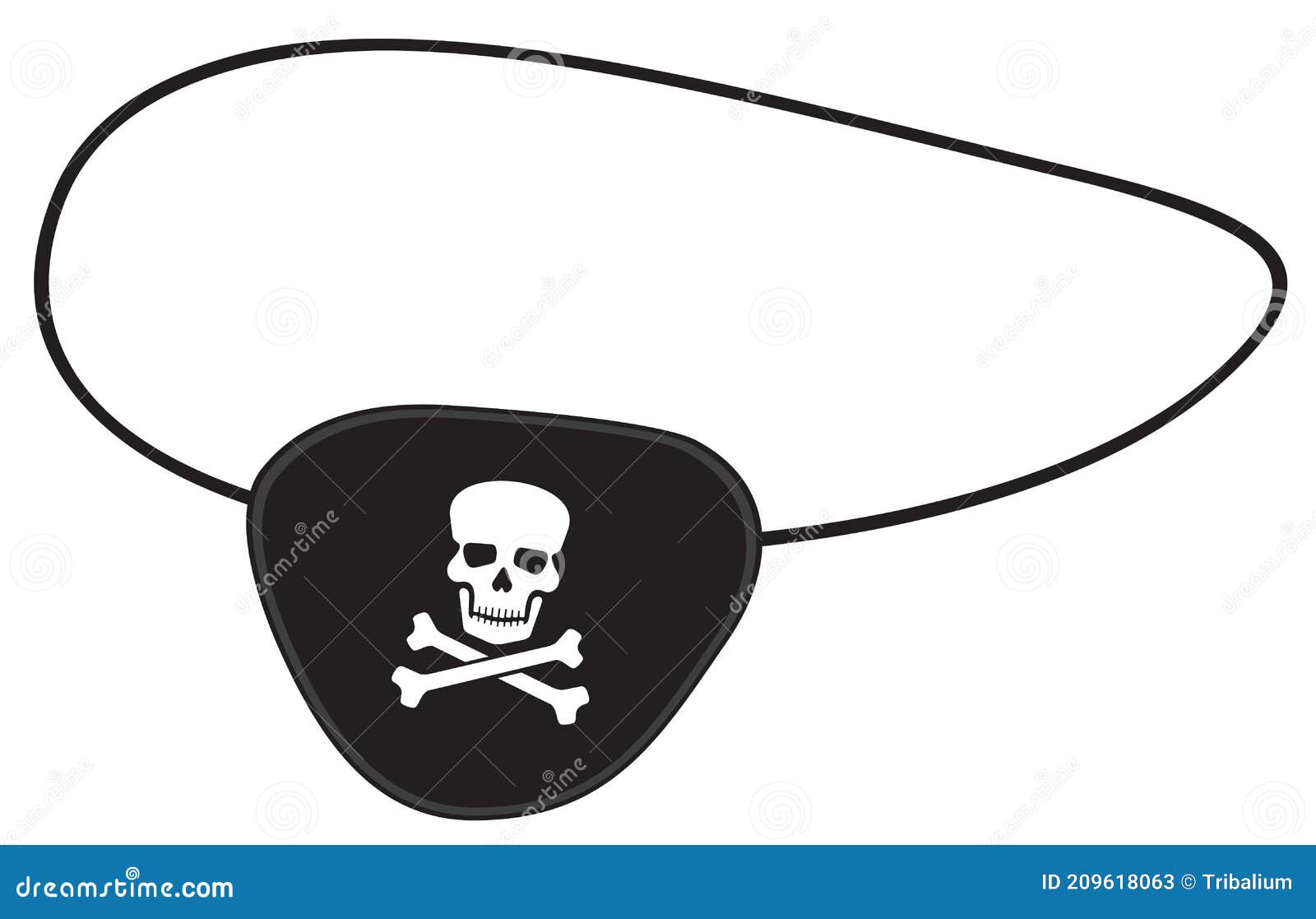 Pirate Eye Patch Vector Illustration Stock Illustration - Illustration ...