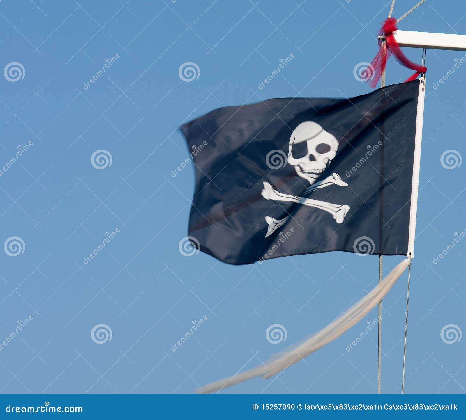 Pirate flag stock photo. Image of fabric, rope, crime - 15257090