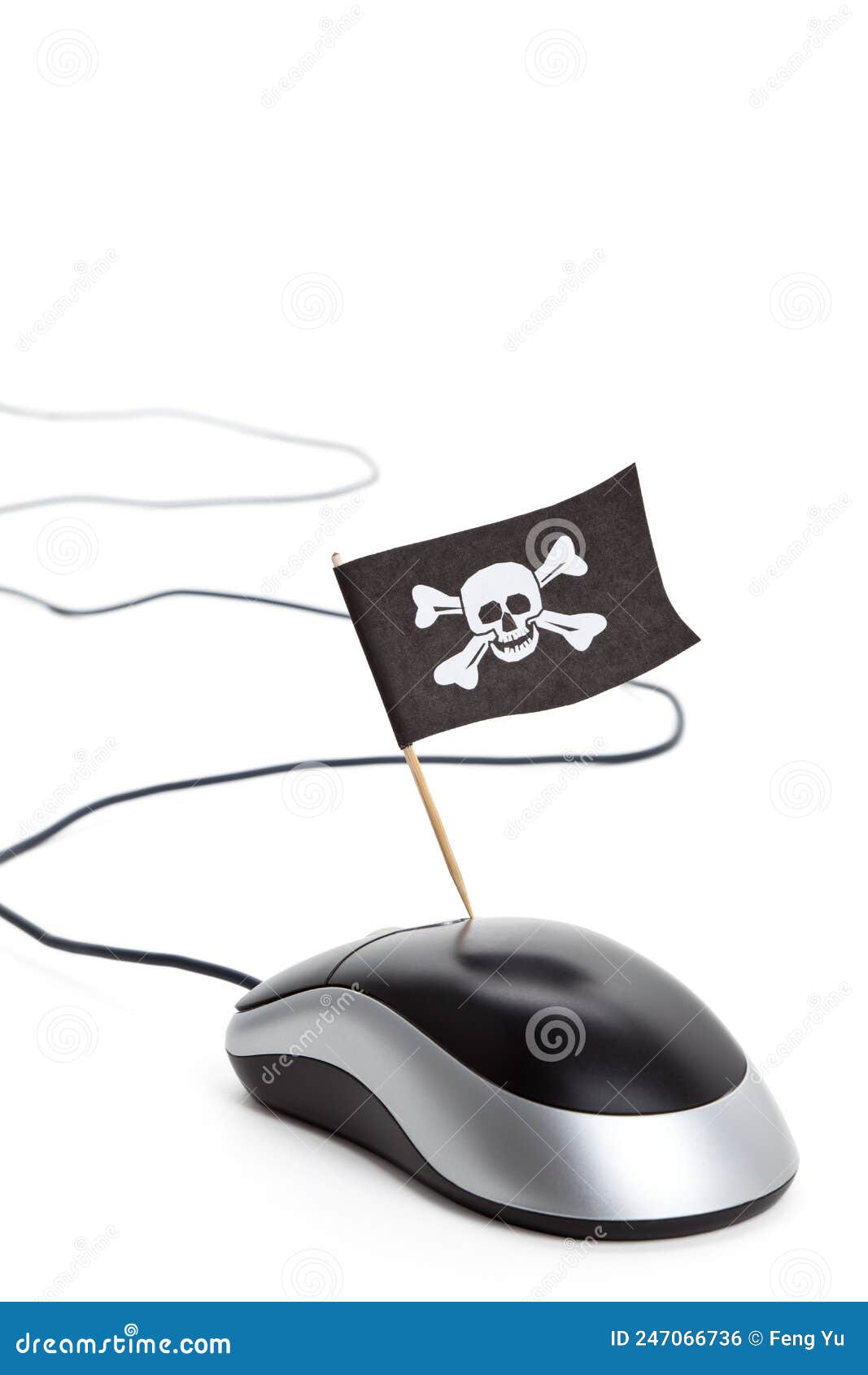 Pirate Flag and Computer Mouse Stock Photo - Image of security, thief ...