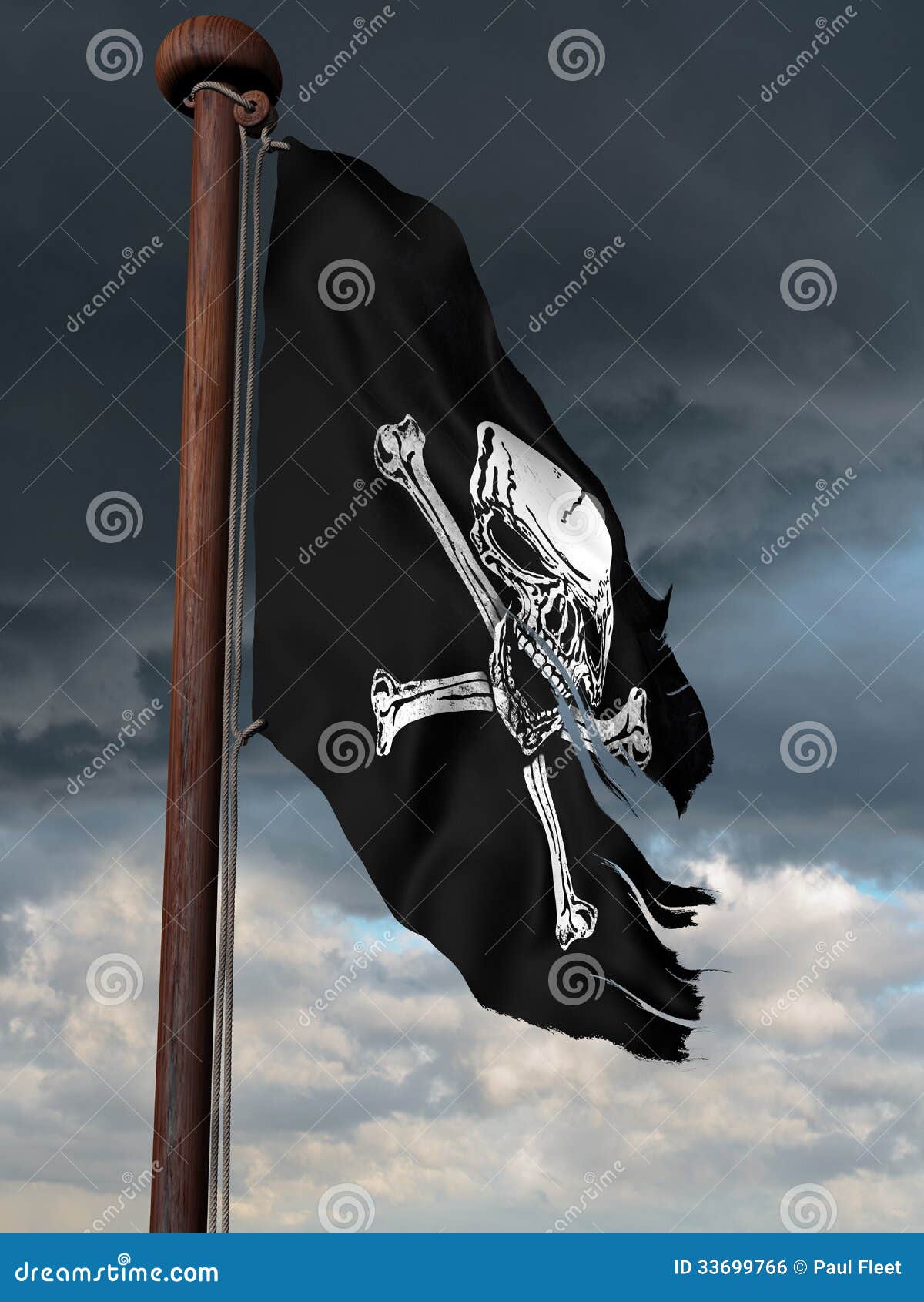 Pirate flag stock illustration. Illustration of weathered - 33699766