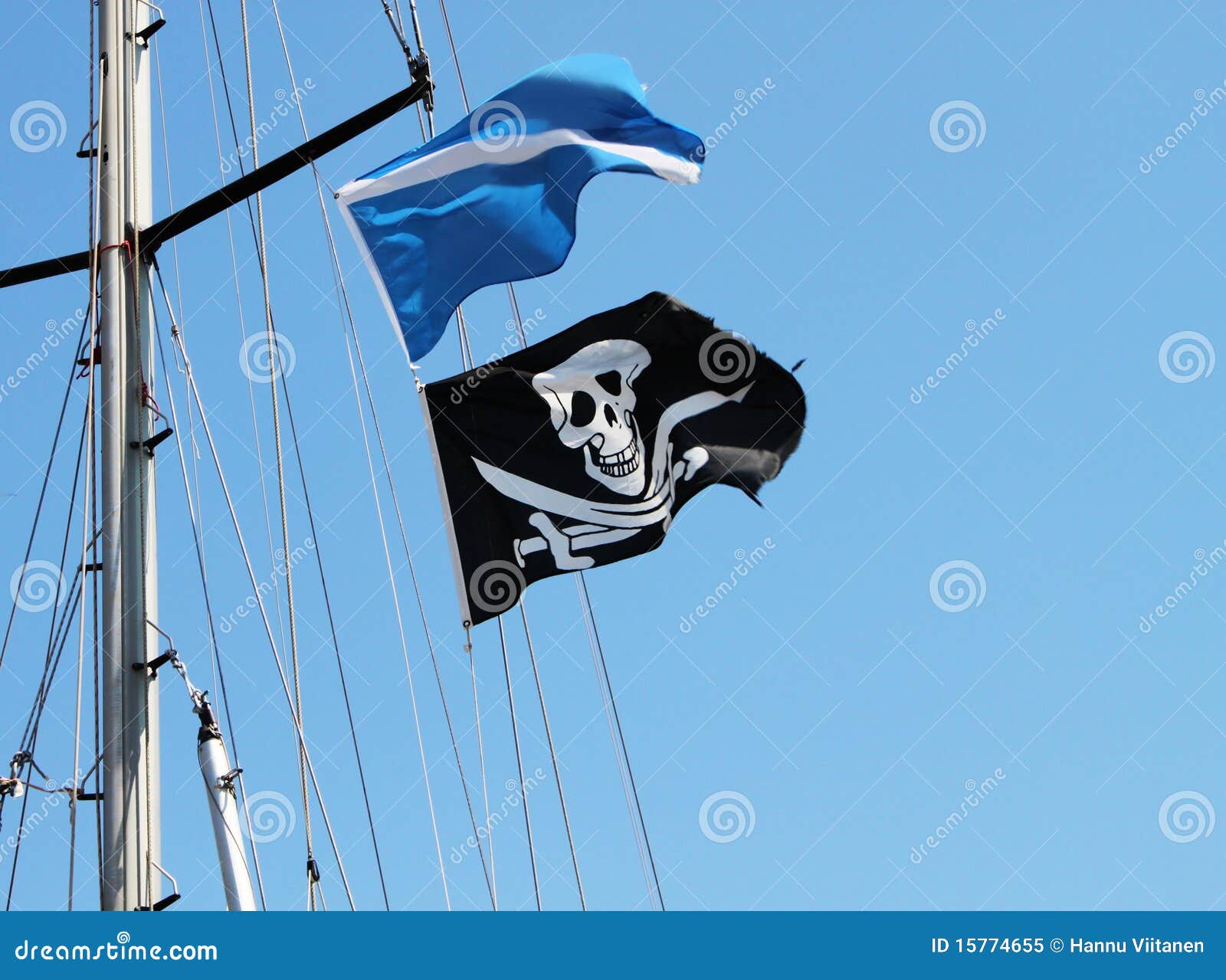 Pirate flag waving stock image. Image of sign, scary - 15774655