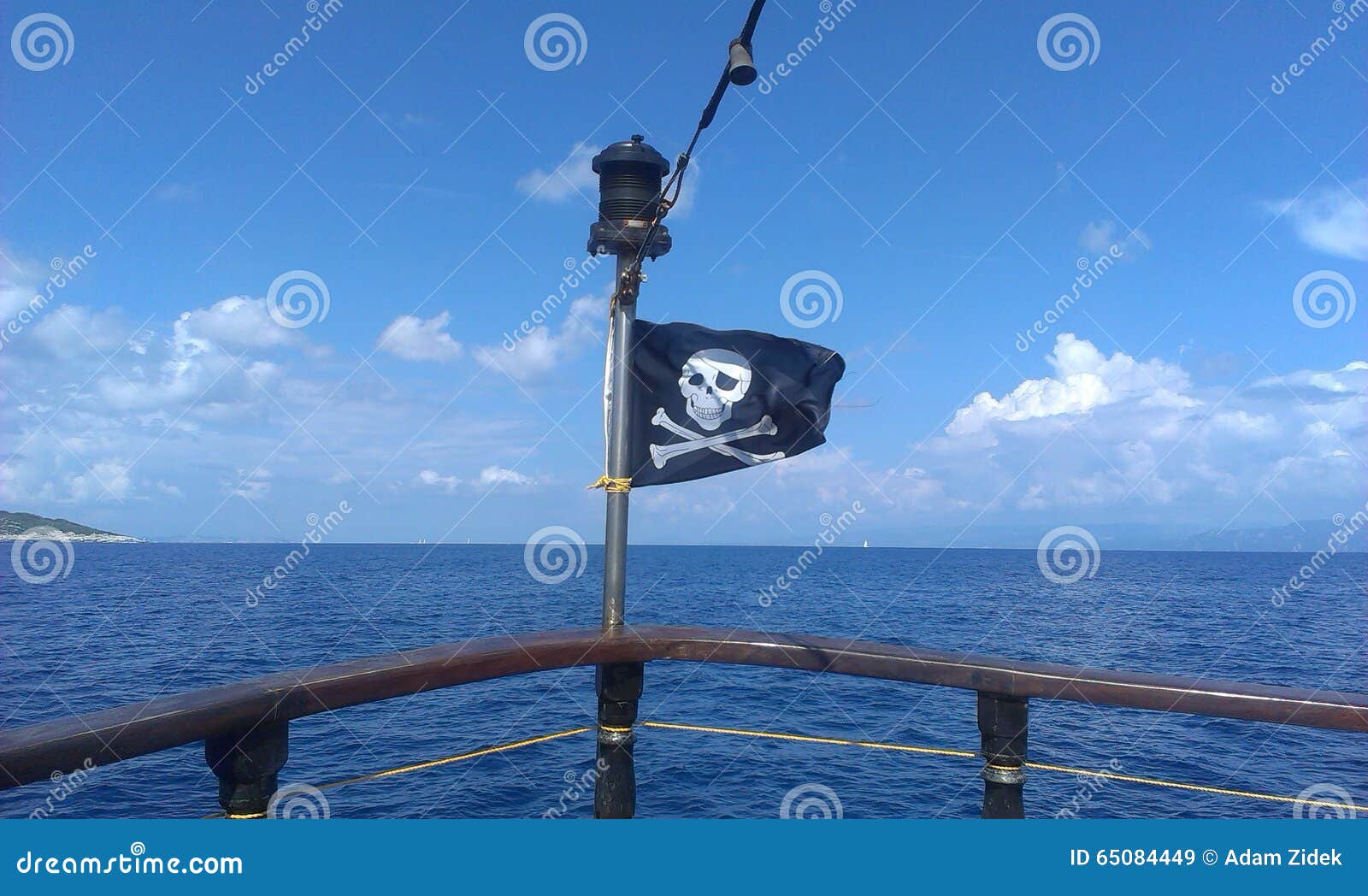Pirate flag stock image. Image of wind, pirate, ship - 65084449