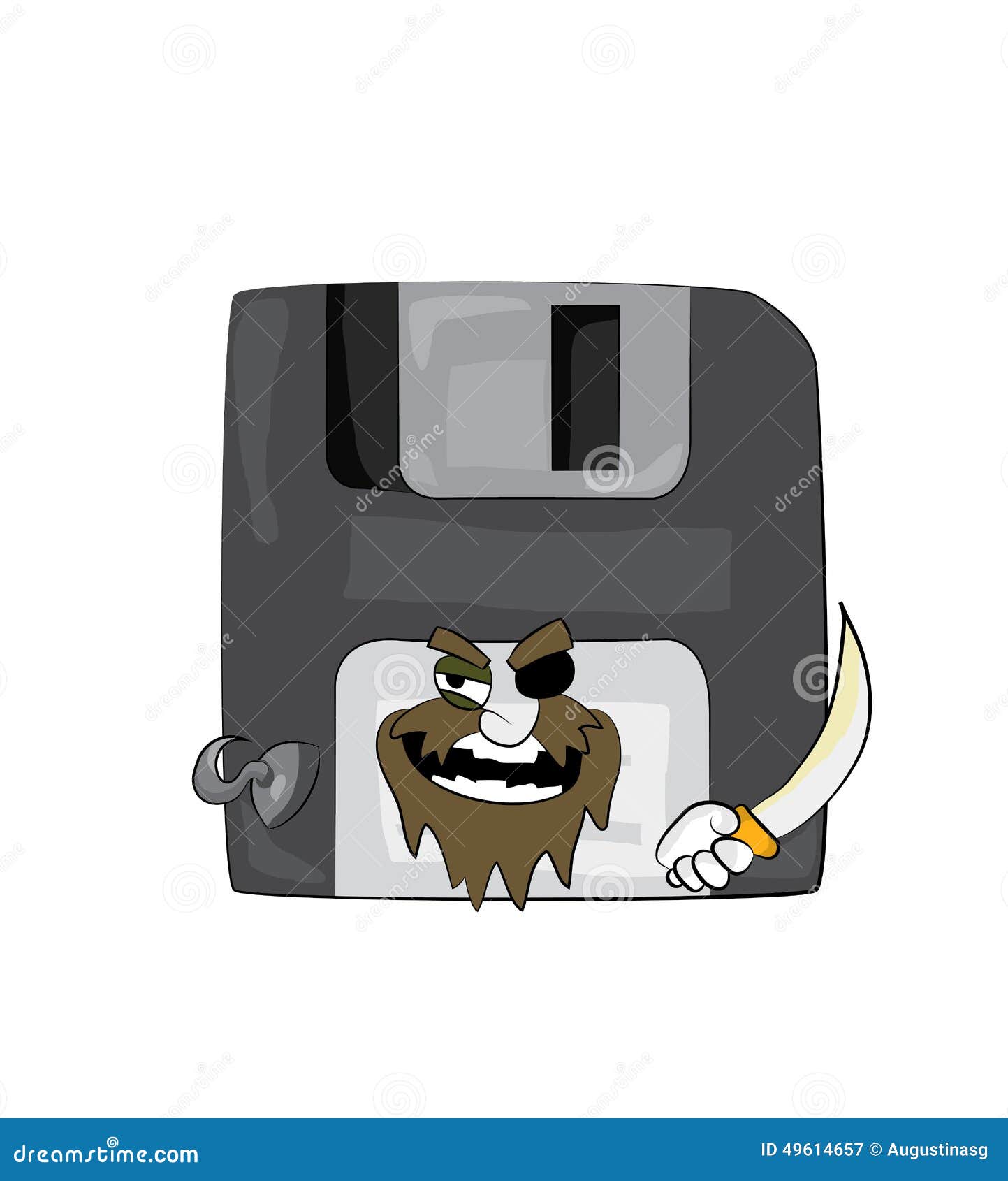 Pirate Floppy Disk Cartoon Stock Illustration | CartoonDealer.com #49614670