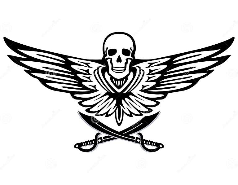 Pirate flying wing stock vector. Illustration of captain - 14738510