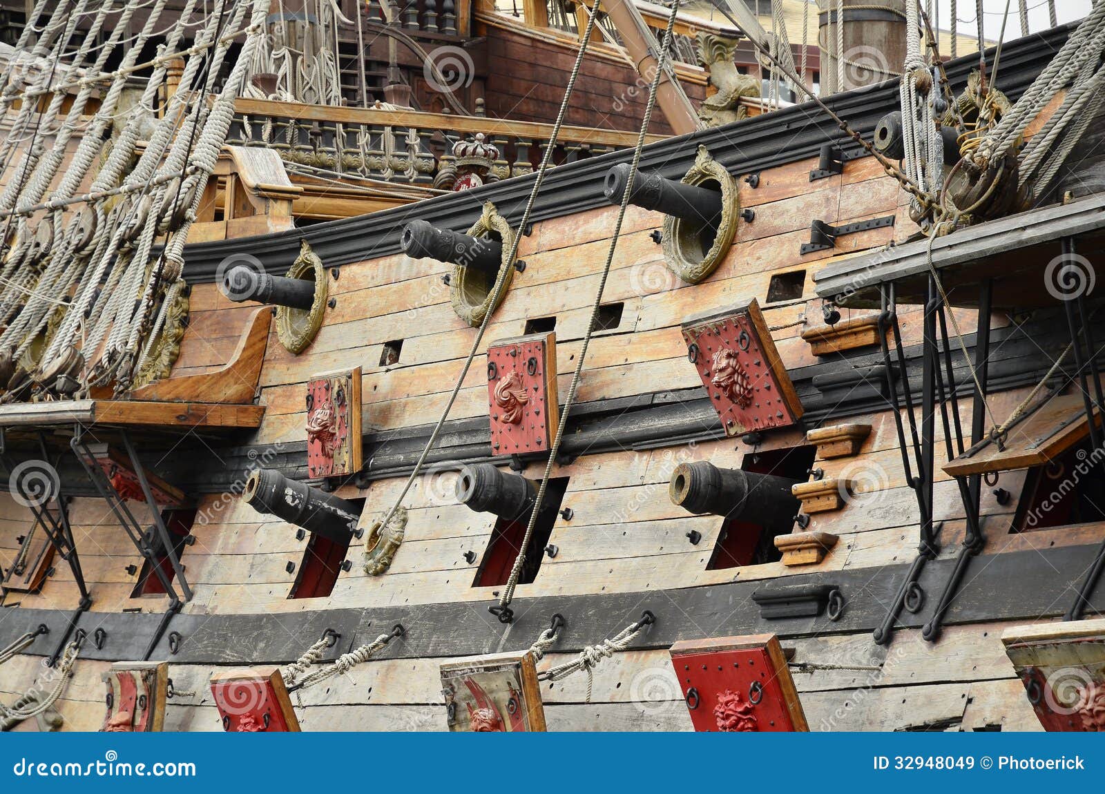 Pirate galleon stock image. Image of tourism, historic - 32948049